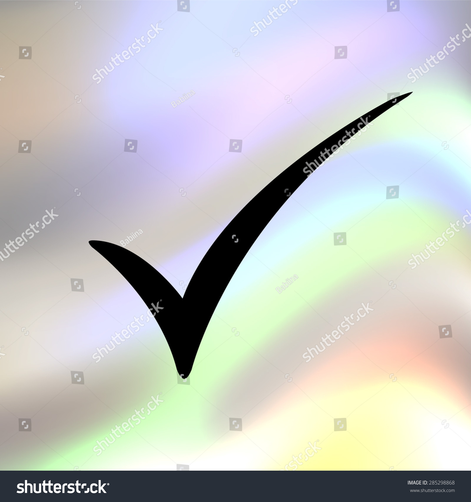 Check Mark Black Vector Icon Stock Vector (Royalty Free) 285298868