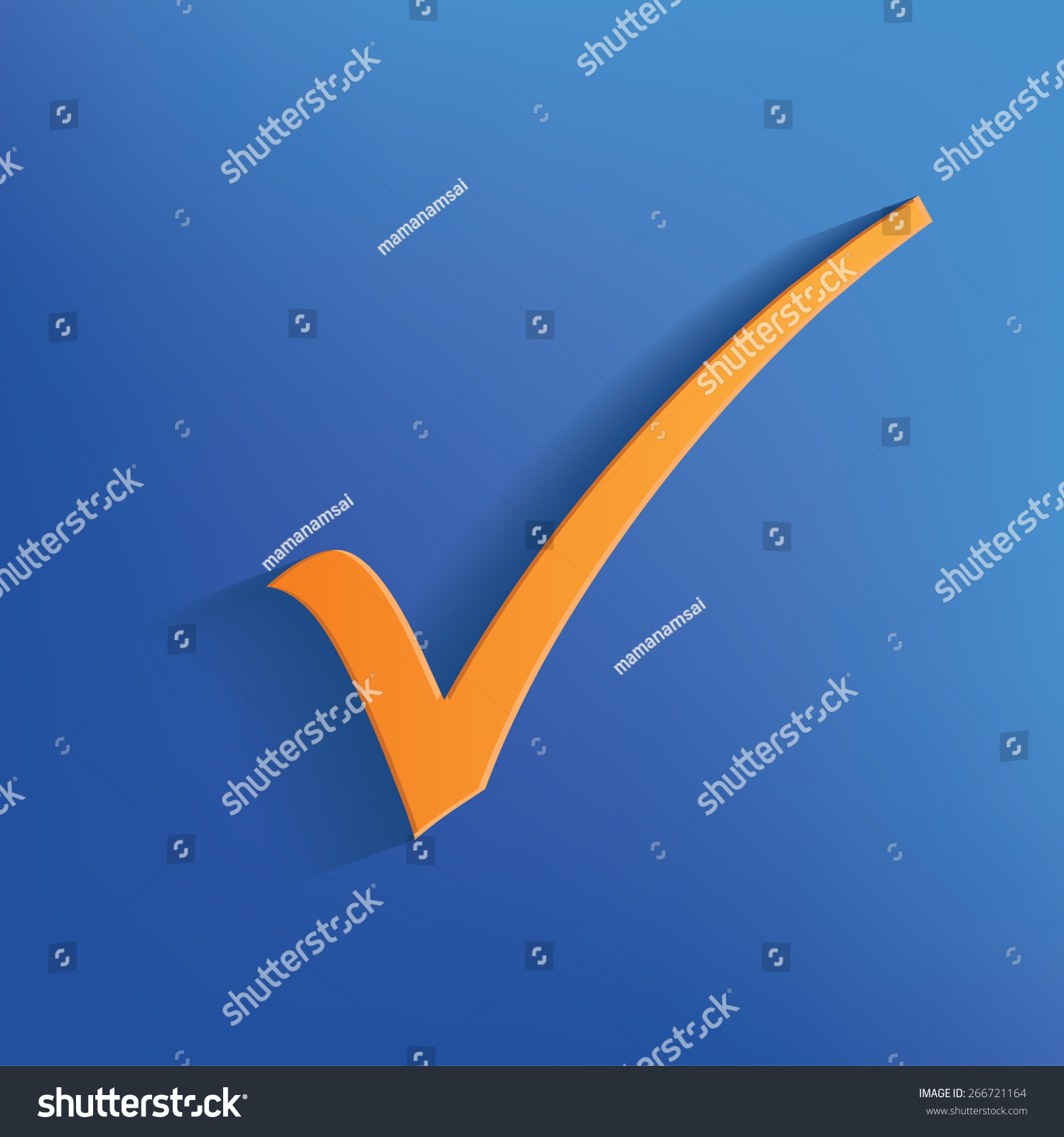 Check Mark Design On Blue Backgroundclean Stock Vector (Royalty Free ...