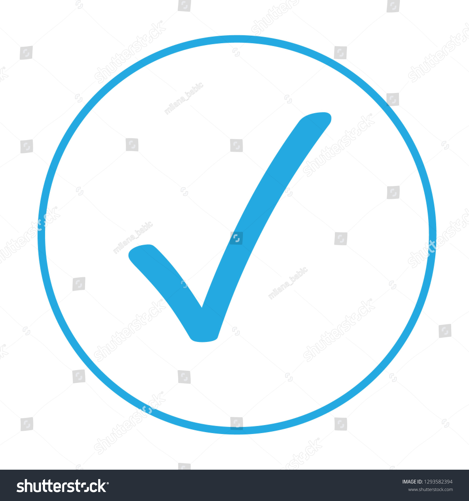 Check Mark Icon Circle Vector Illustration Stock Vector (Royalty Free ...