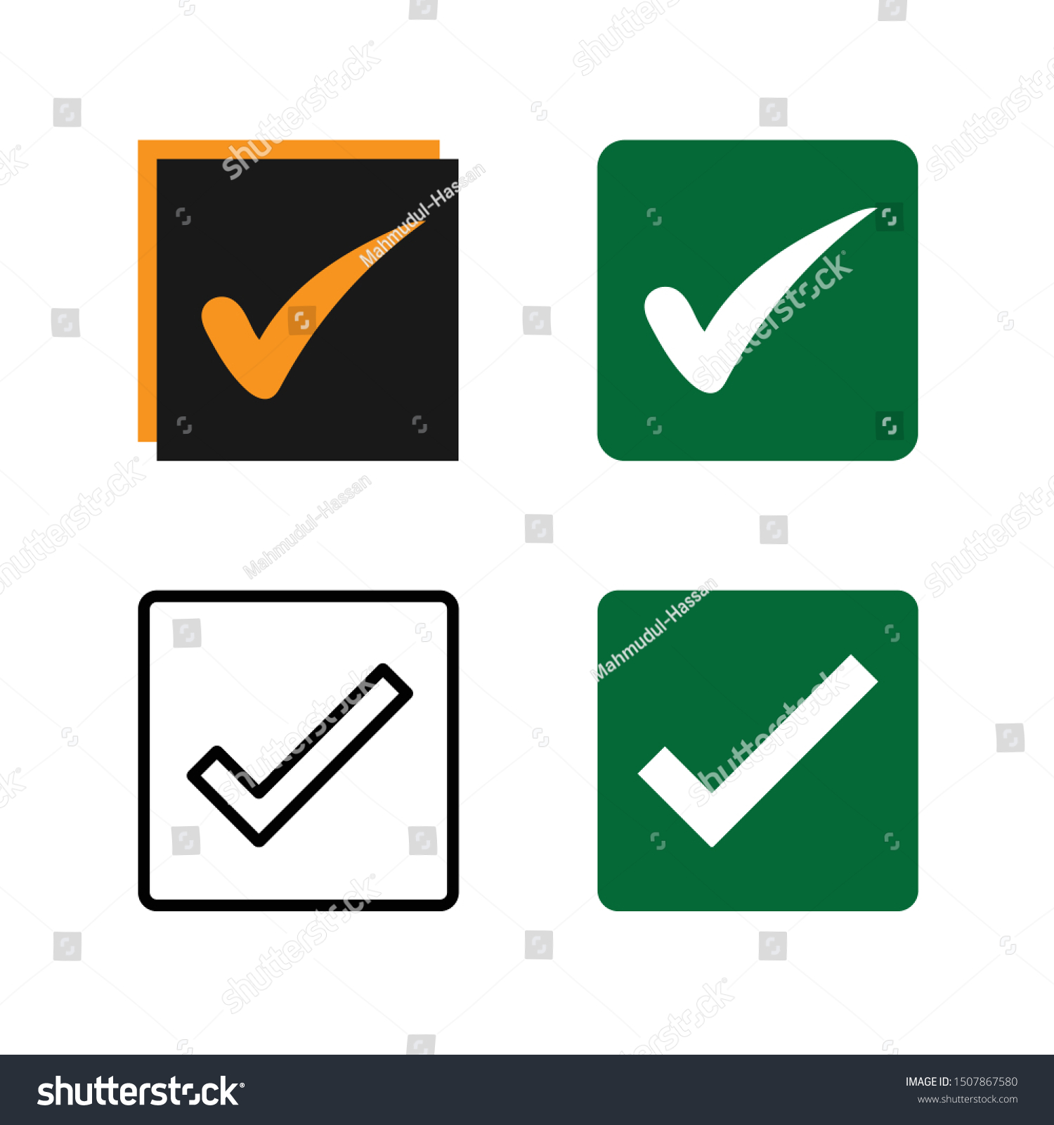 Marcar conjunto de iconos, hacer clic: vector de stock (libre de ...