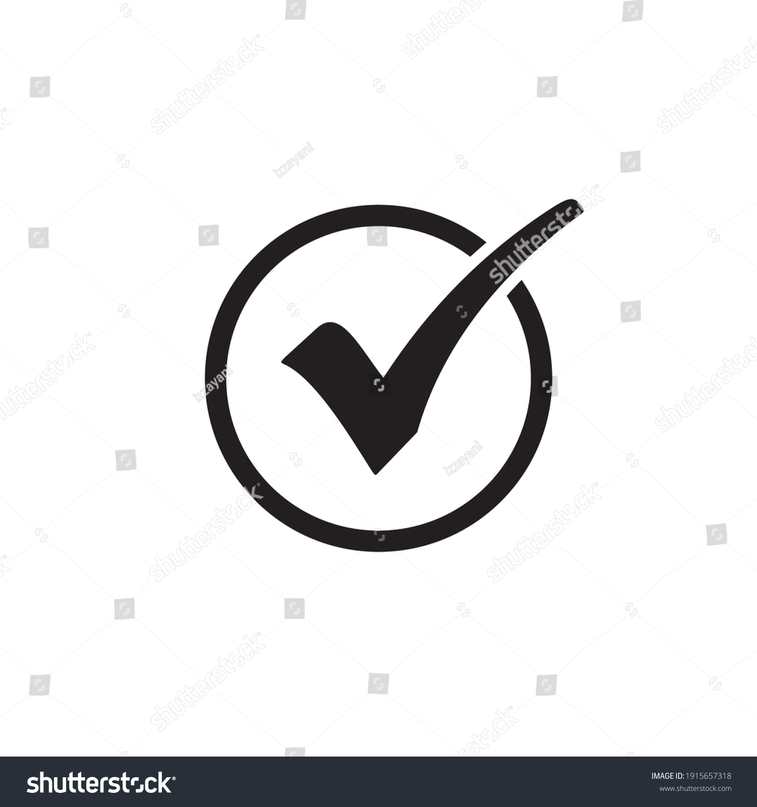 Vektor Stok Check Mark Icon Symbol Sign Vector (Tanpa Royalti ...