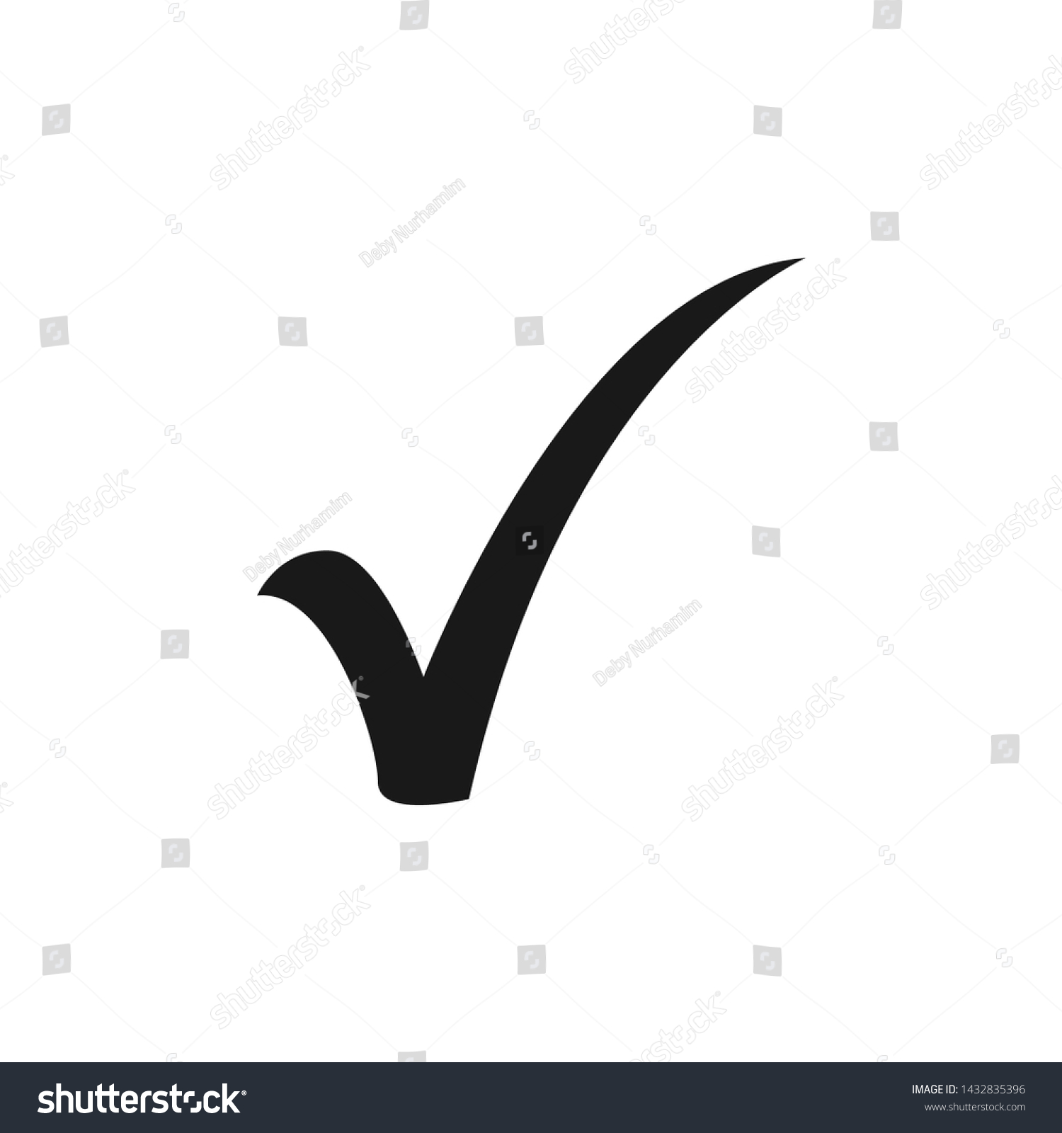 Check Mark Icon Vector Flat Icon Stock Vector (Royalty Free) 1432835396