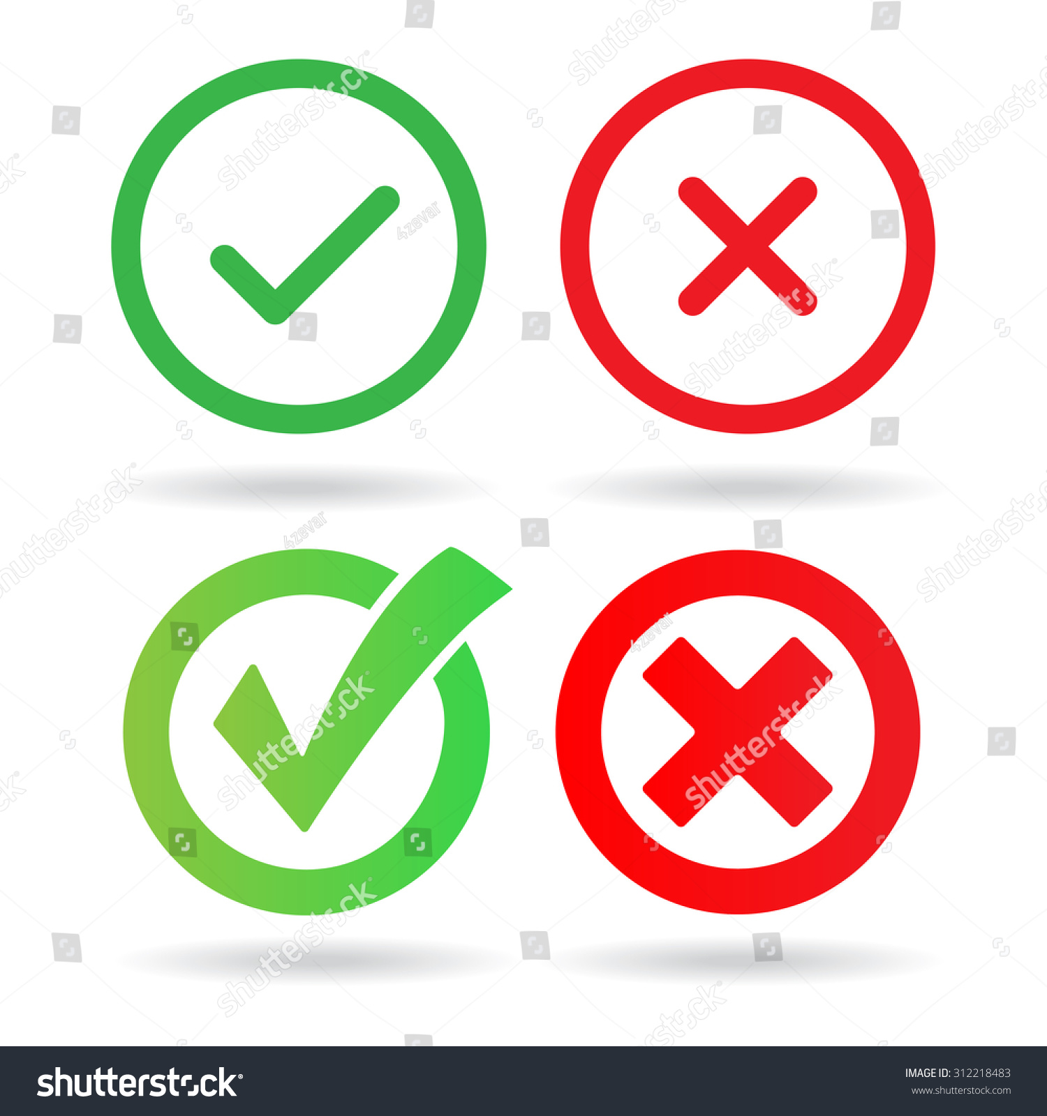 Check Mark Icons Stock Vector (Royalty Free) 312218483 | Shutterstock