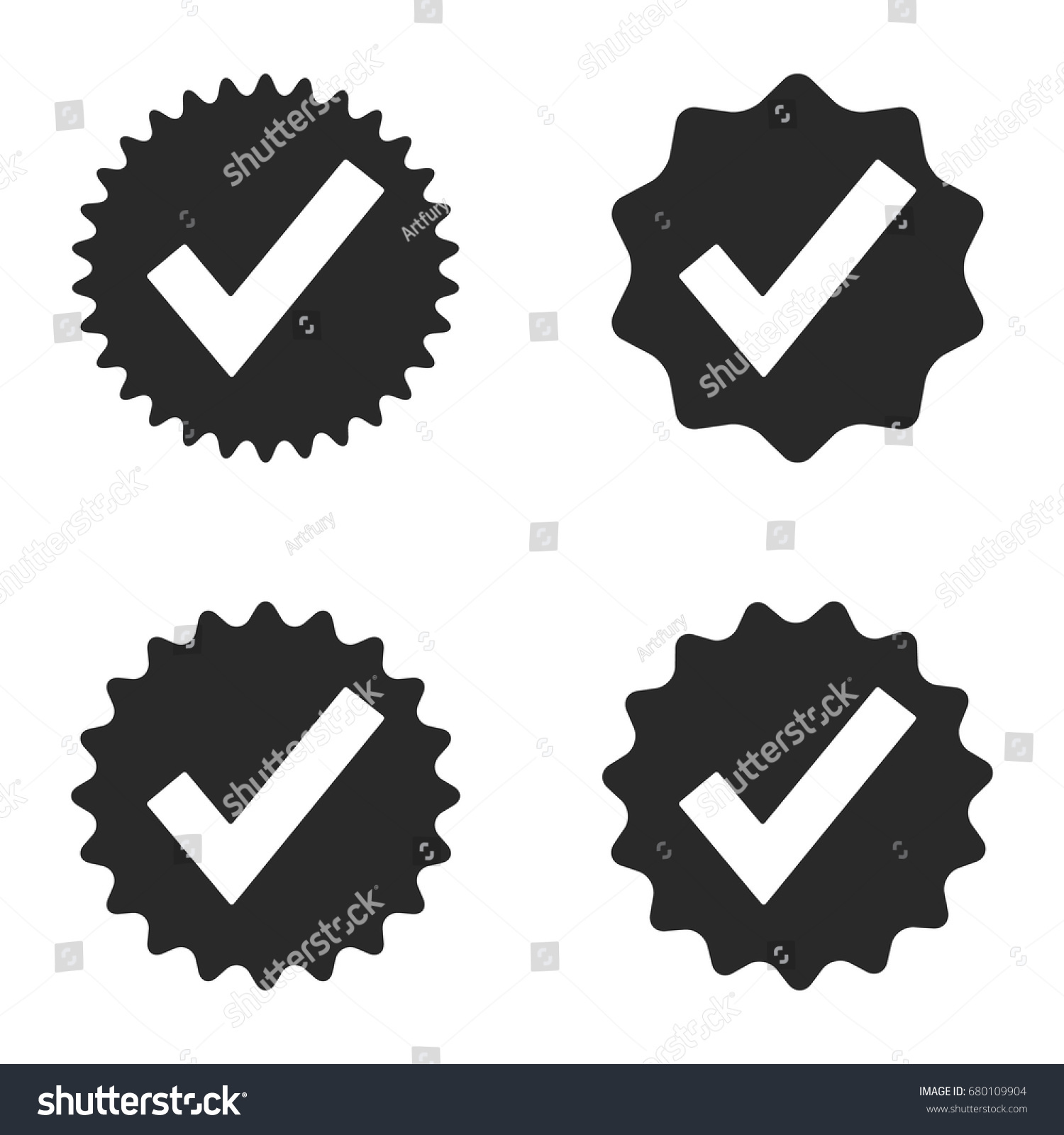 Check Mark Icons Vector Illustration Stock Vector (Royalty Free ...