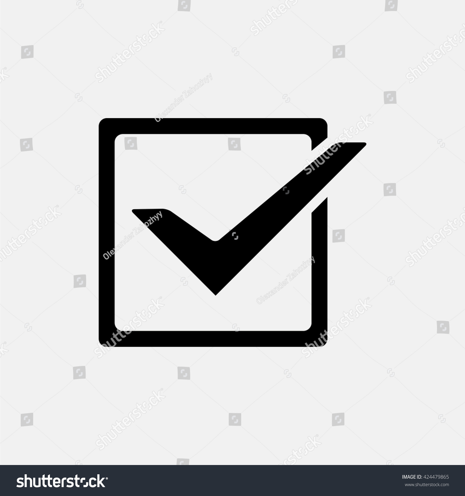 Check Mark Box Sign Stock Vector (Royalty Free) 424479865 | Shutterstock