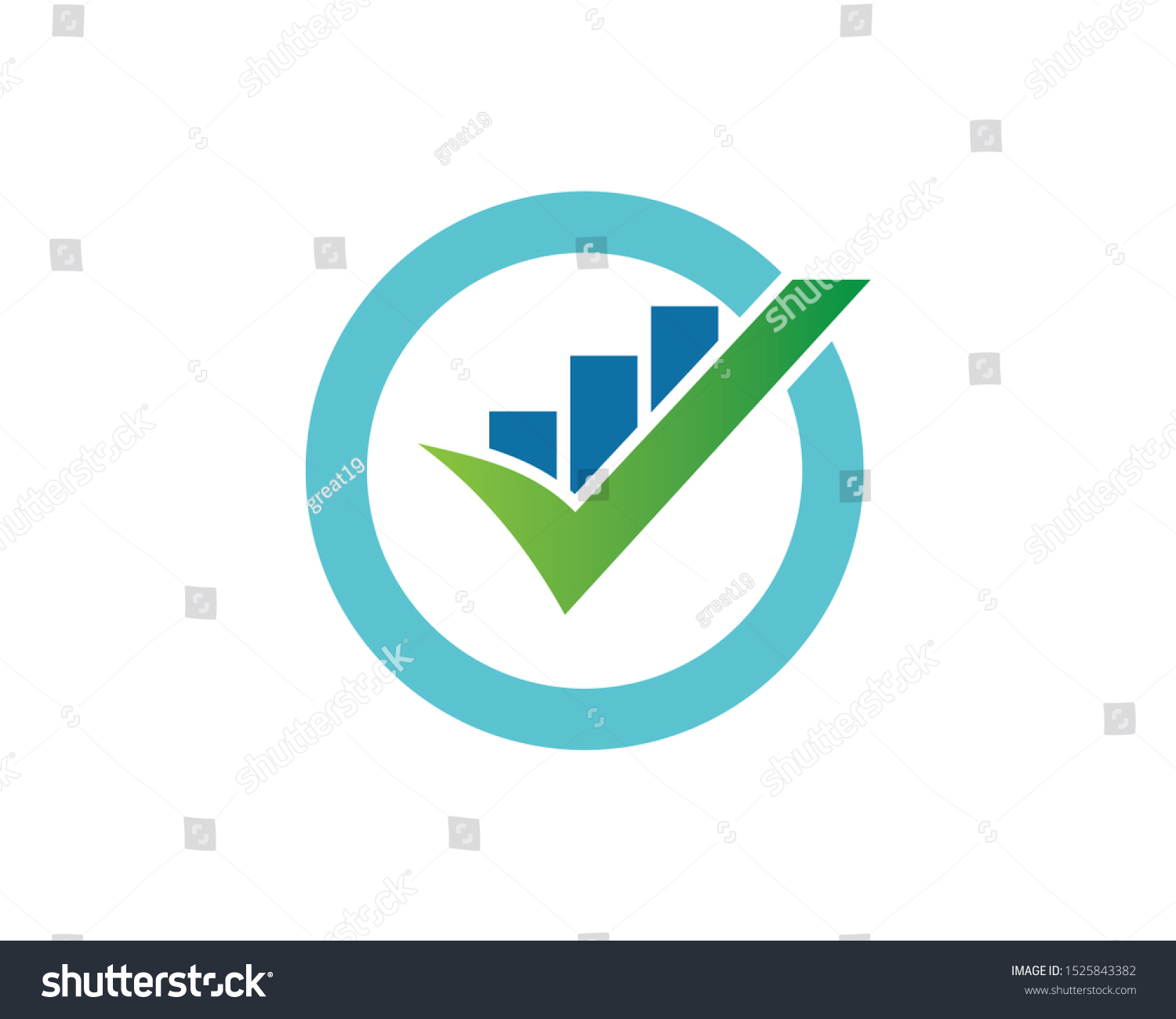 Check Mark Inside Circle Stem Chart Stock Vector (Royalty Free ...