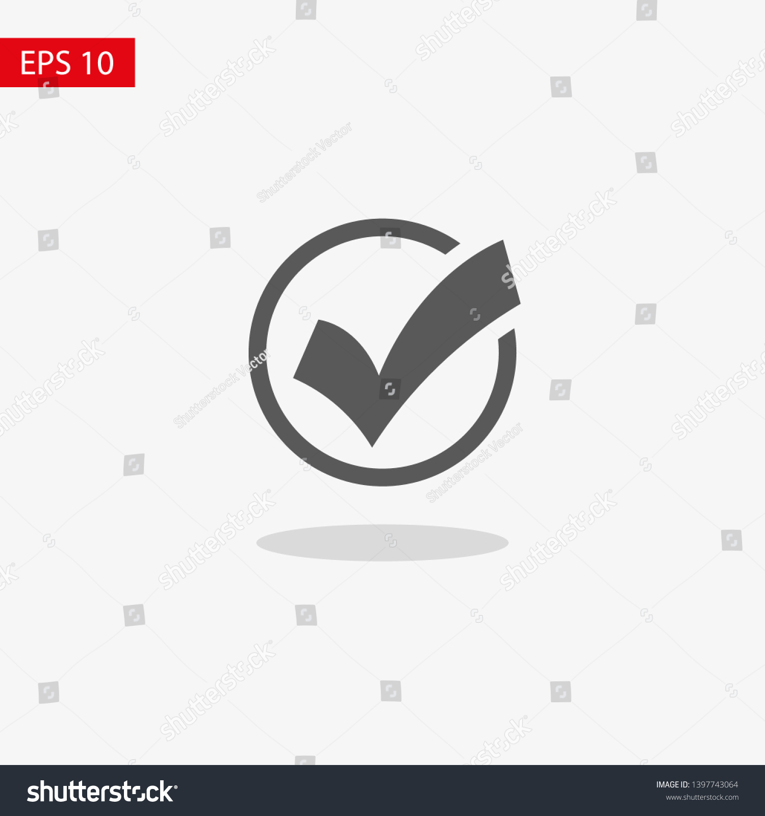 Check Mark Isolated Icon Checklist Button Stock Vector (Royalty Free ...