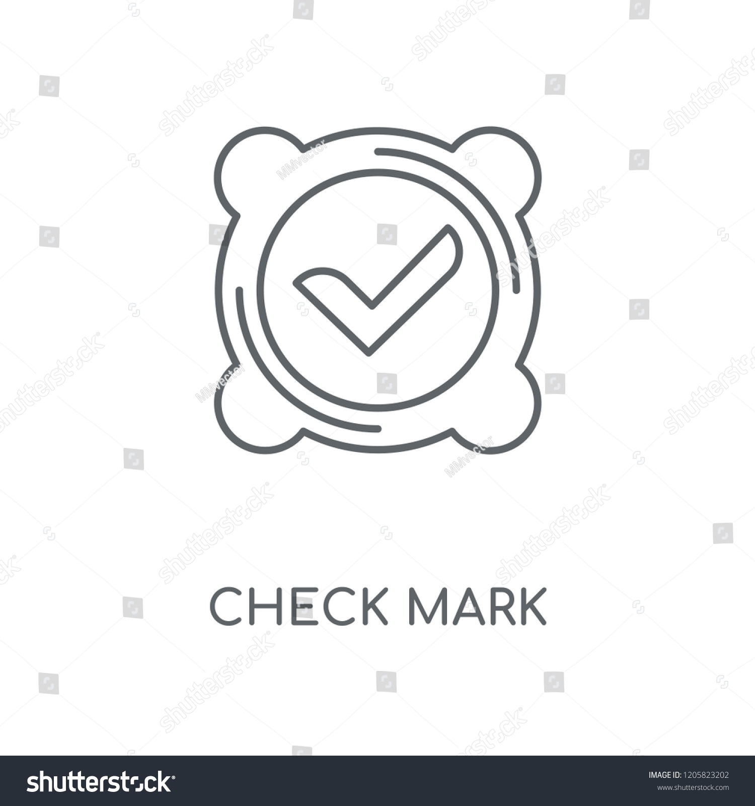Check Mark Linear Icon Check Mark Stock Vector (Royalty Free ...