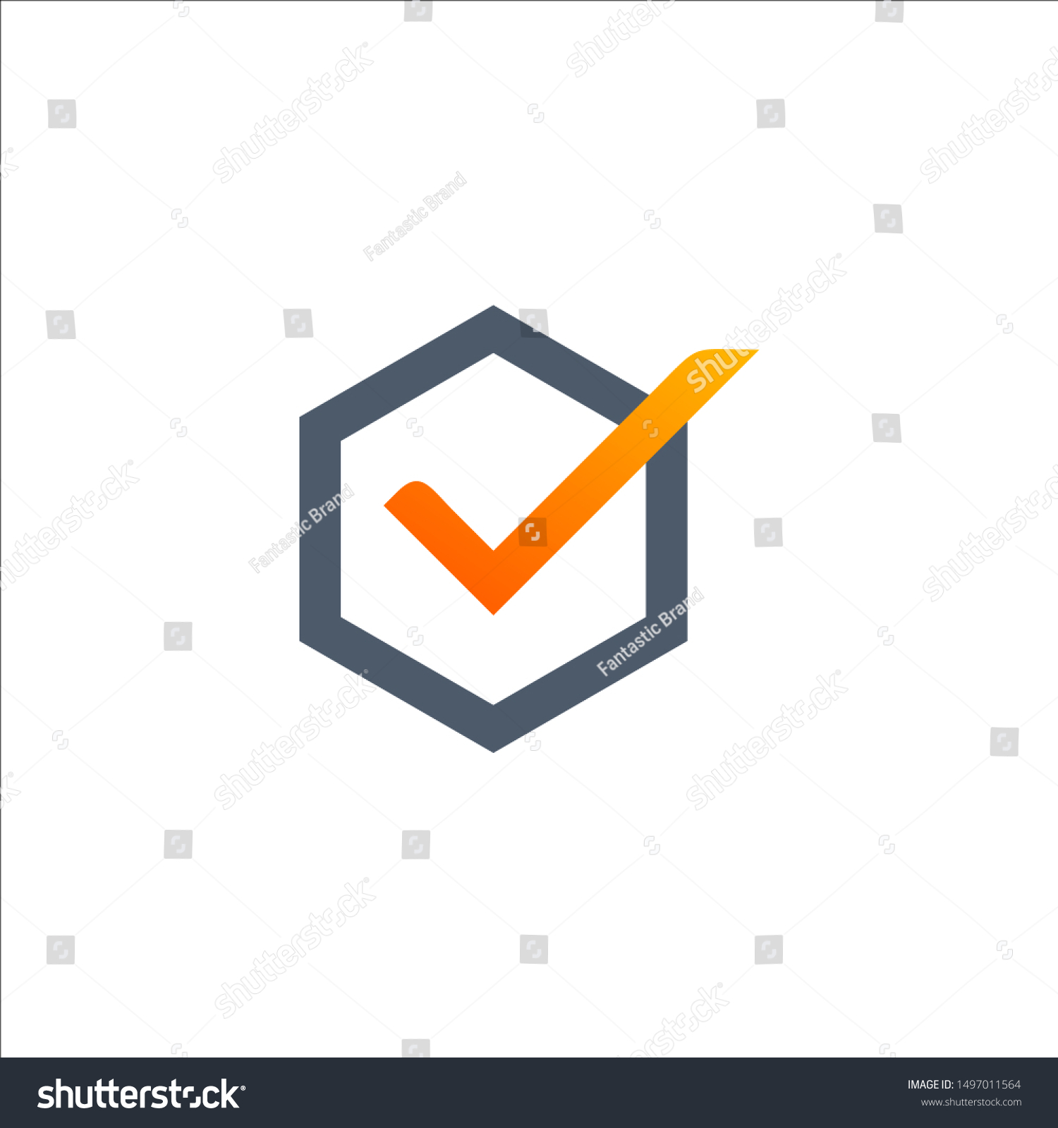 Check Mark Logo Design Template Stock Vector (Royalty Free) 1497011564 ...