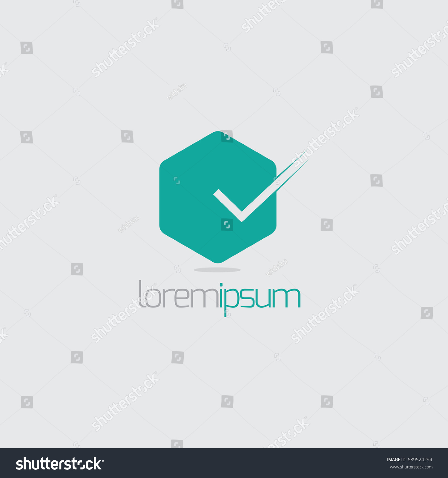 Check Mark Logo Icon Stock Vector (Royalty Free) 689524294