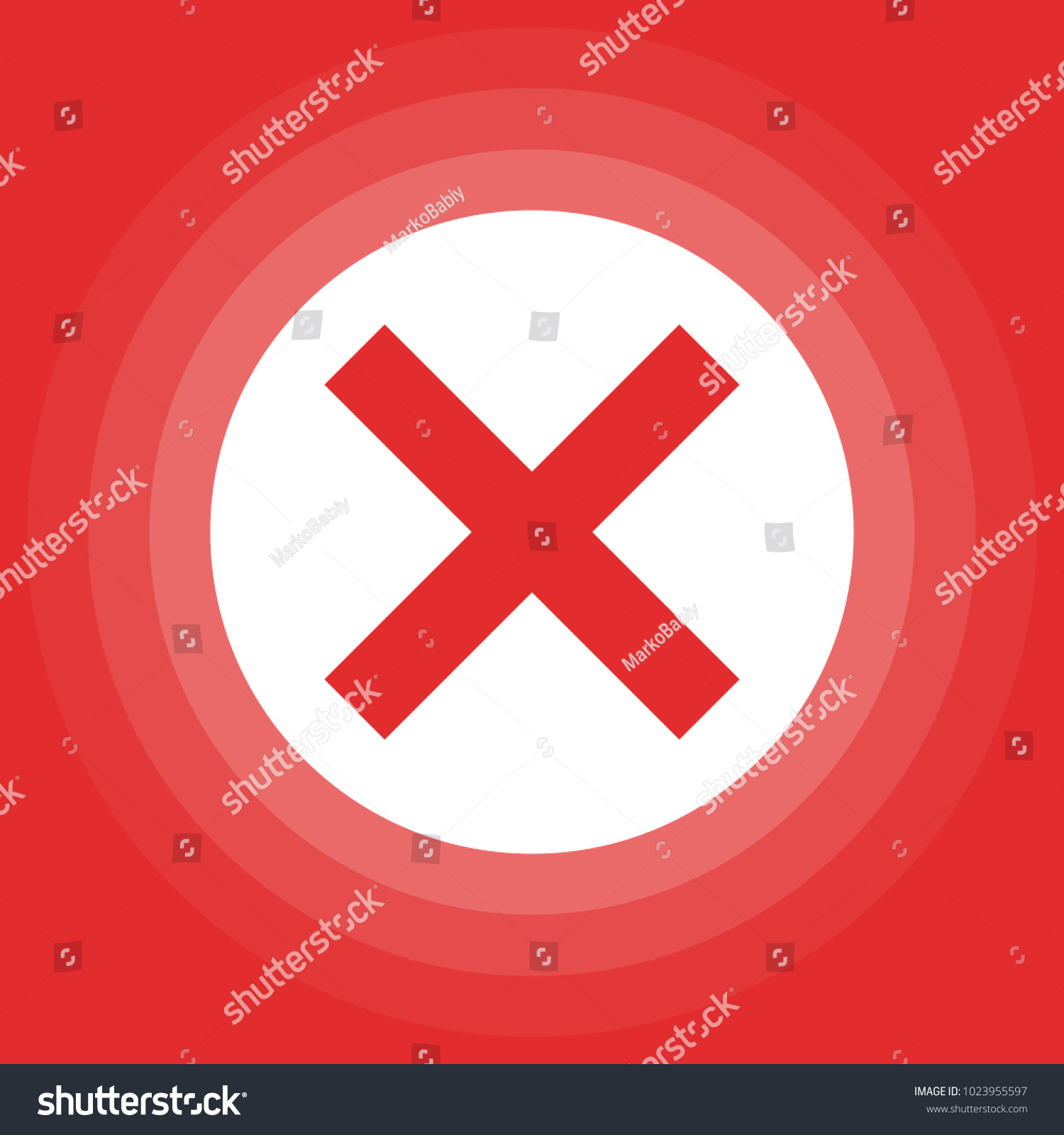 Check Mark No Icon Vector Illustration Stock Vector (Royalty Free ...