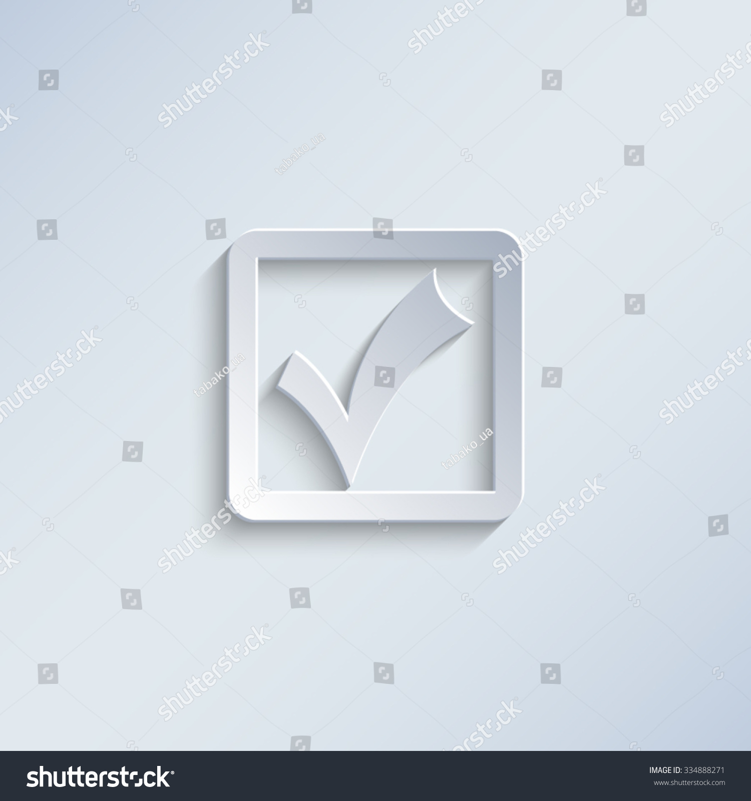 Check Mark Paper Vector Icon Stock Vector (Royalty Free) 334888271
