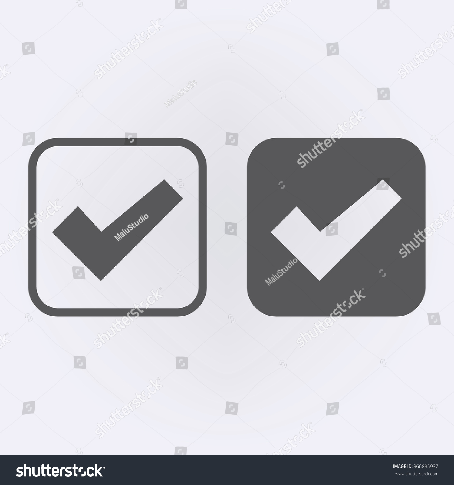 Check Mark Positive Icon Vector Illustration Stock Vector (Royalty Free ...