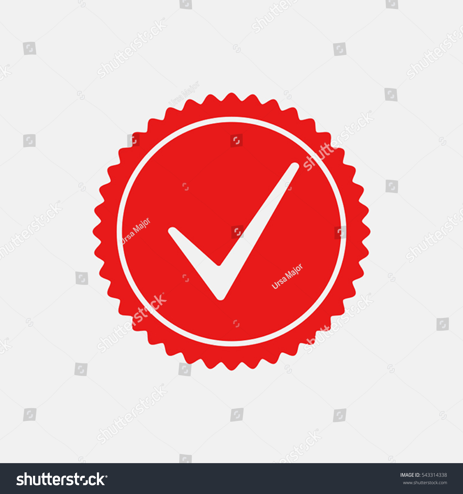 Check Mark Red Color Stamp Overlay Stock Vector (Royalty Free ...
