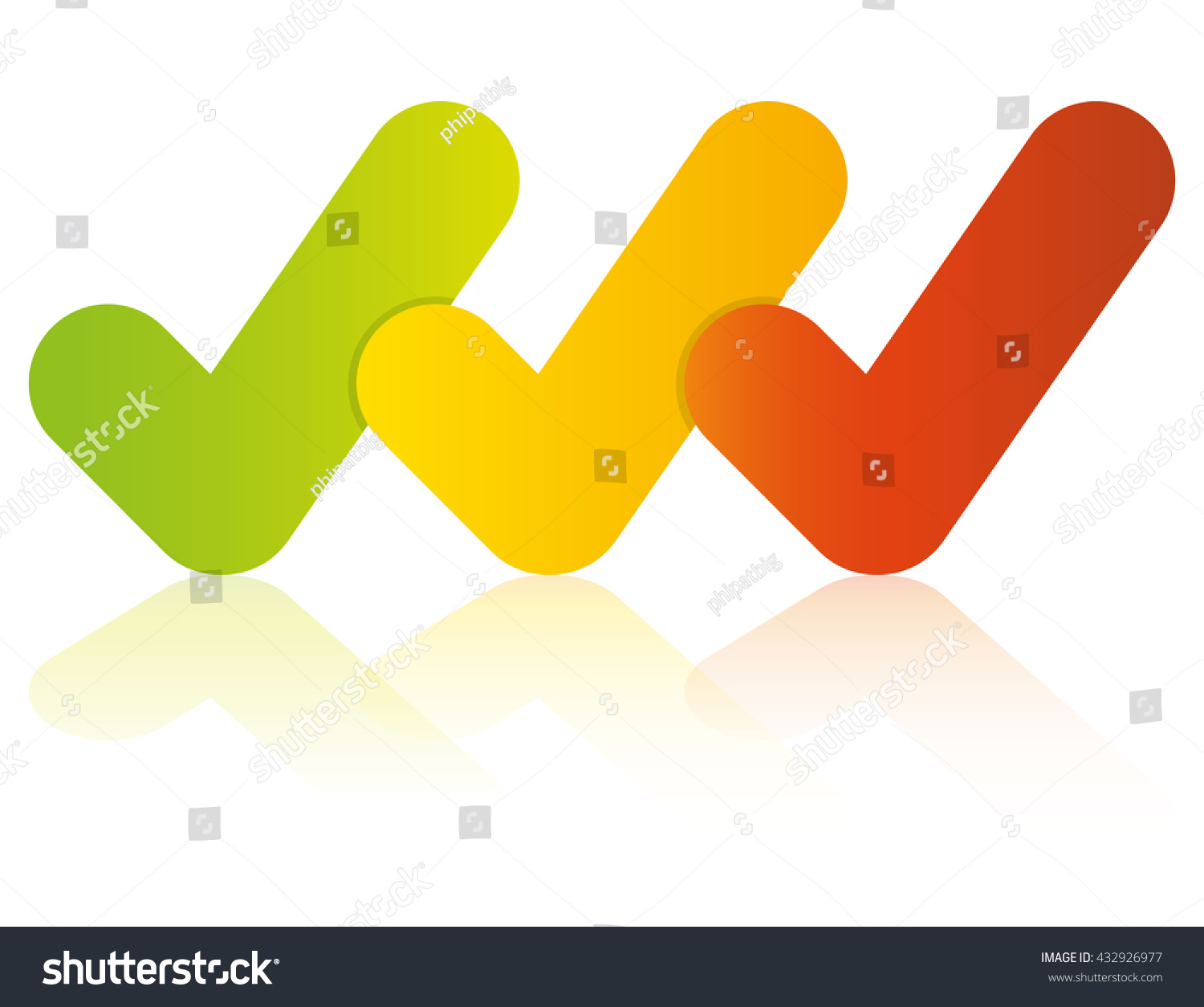 Check Mark Shape Business Process Diagram Stock Vector (Royalty Free ...