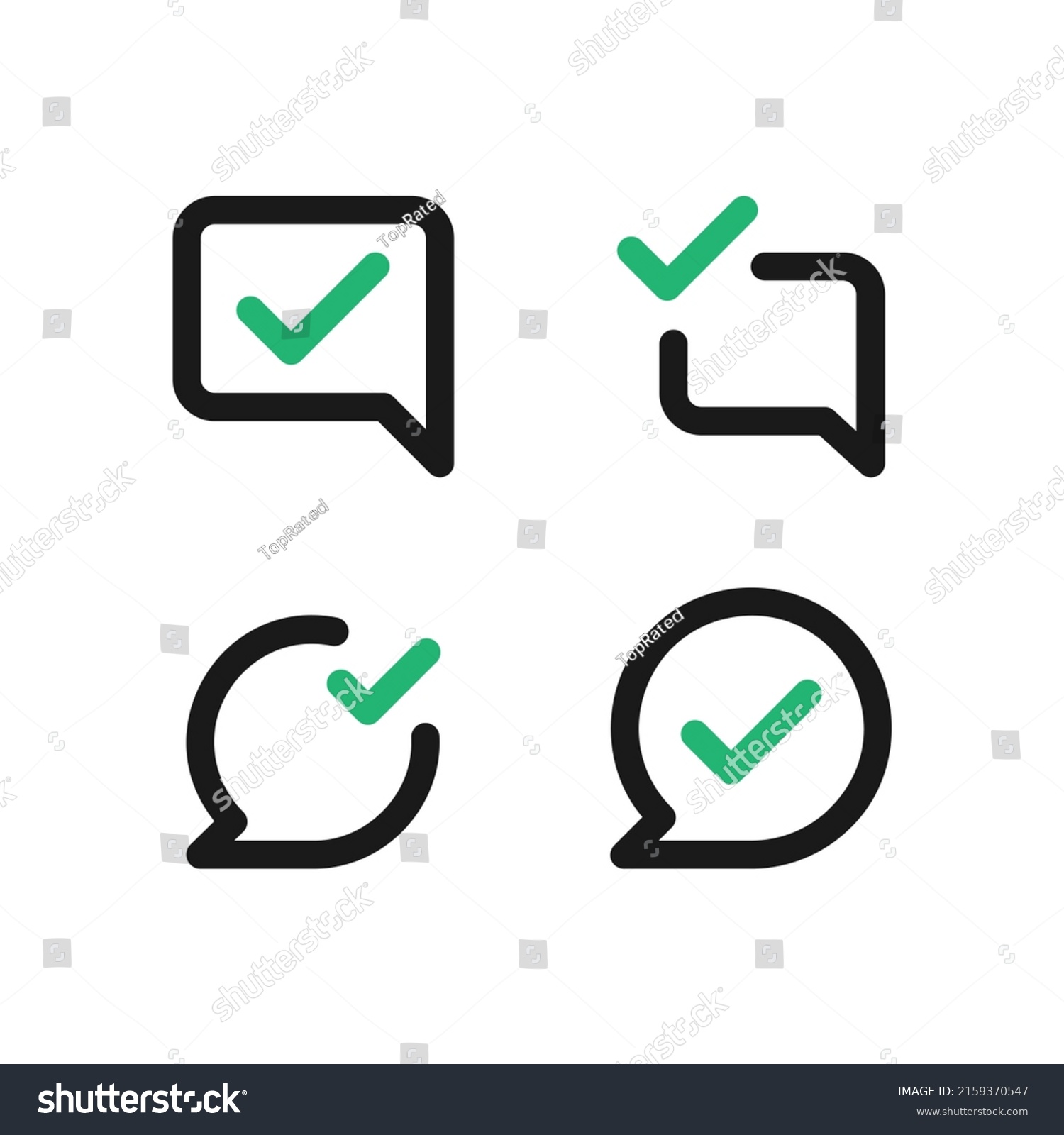 Check Mark Speech Bubble Vector Icons Stock Vector (Royalty Free ... Check Mark Speech Bubble Vector Icons Stock Vector (Royalty Free ...