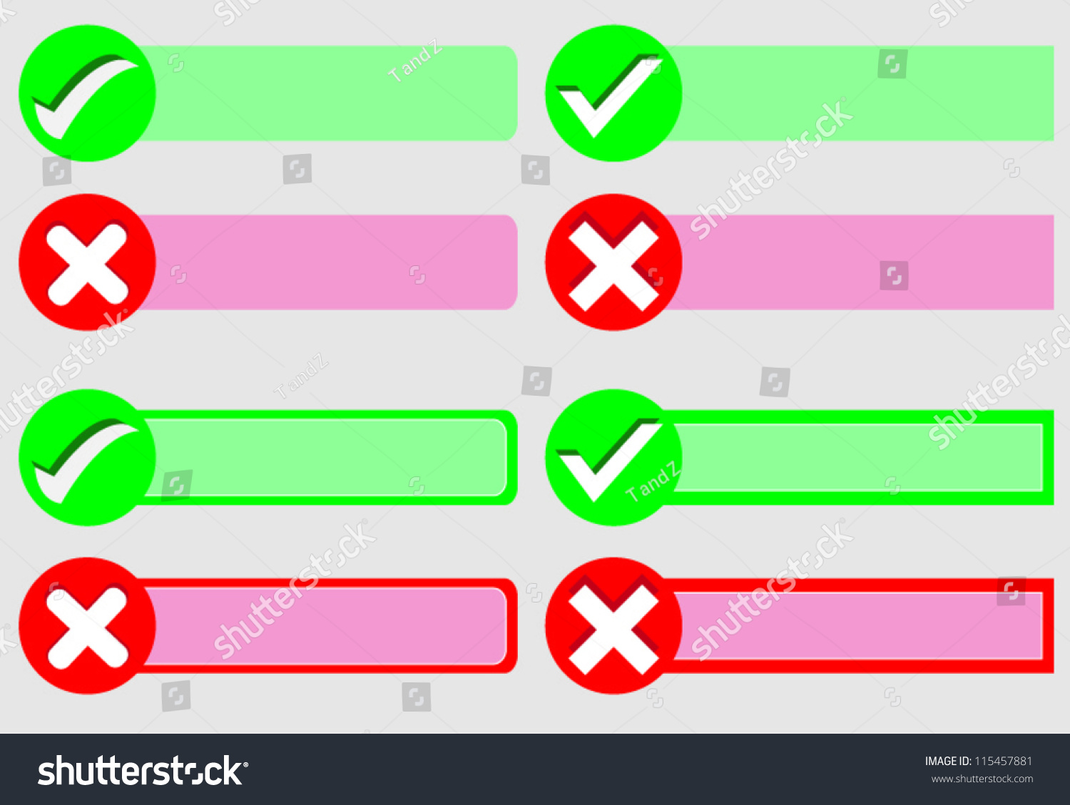 Check Mark Stickers Stock Vector (Royalty Free) 115457881 | Shutterstock
