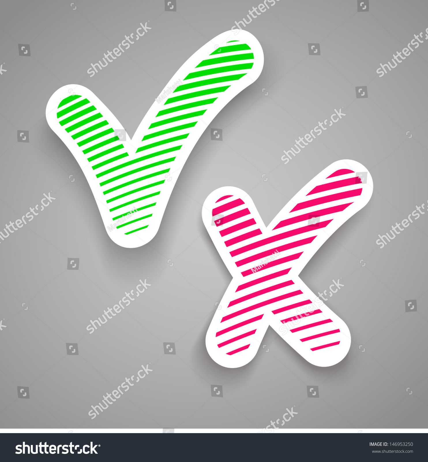 Check Mark Stickers Stock Vector (Royalty Free) 146953250 | Shutterstock