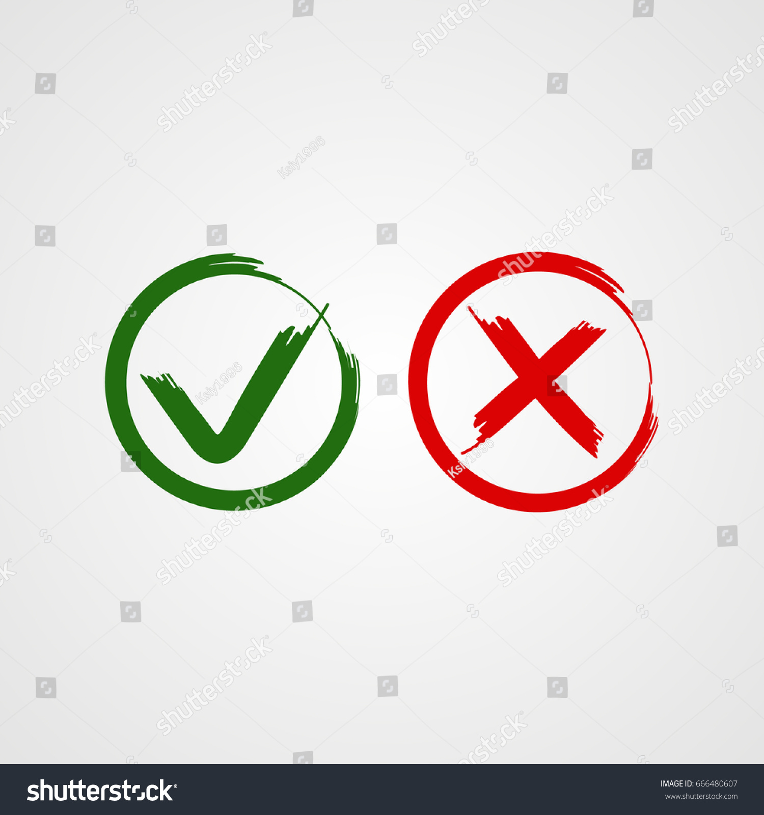 Check Mark Stickers Vector Stock Vector (Royalty Free) 666480607