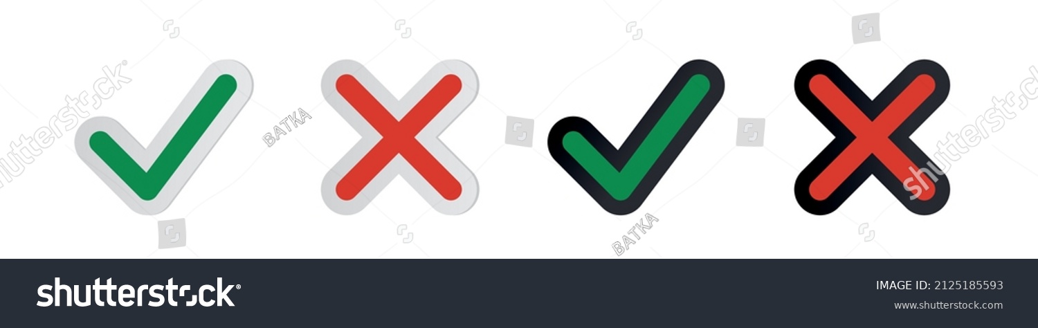 Check Mark Stickers Vector Illustration Stock Vector (Royalty Free ...
