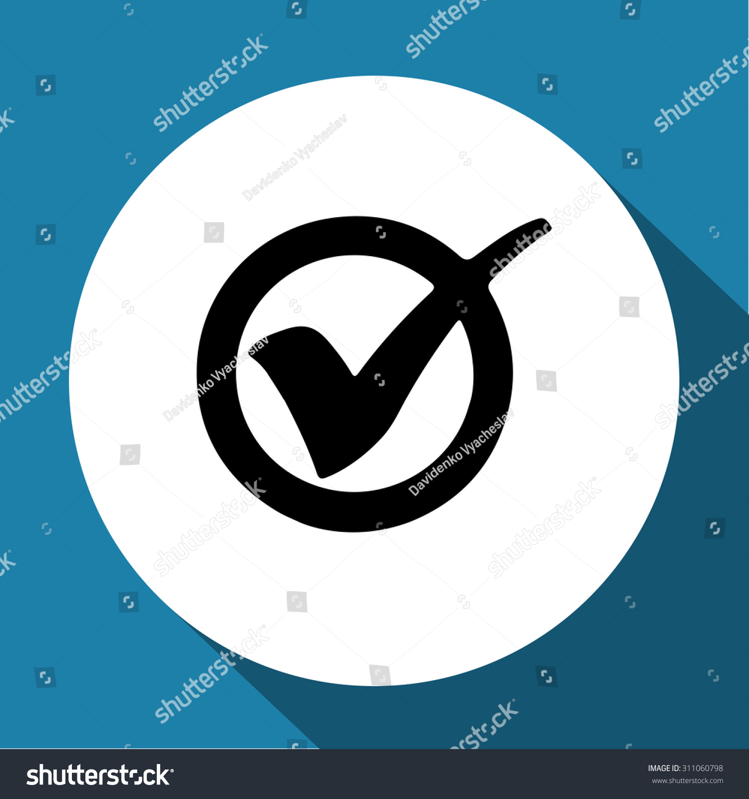 Check Mark Symbolvector Stock Vector (Royalty Free) 311060798 ...