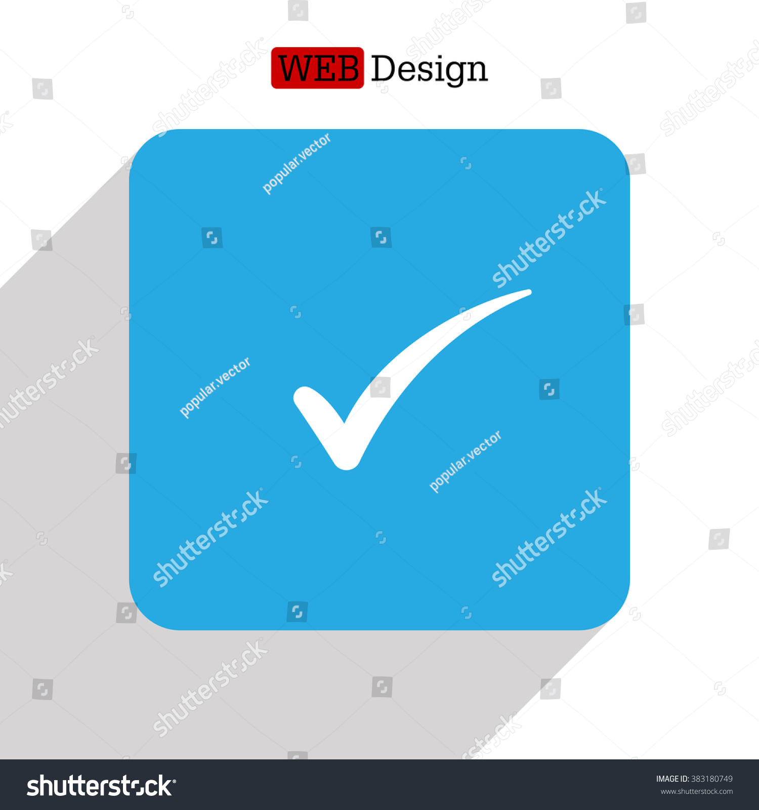 Check Mark Symbolvector Stock Vector (Royalty Free) 383180749 ...
