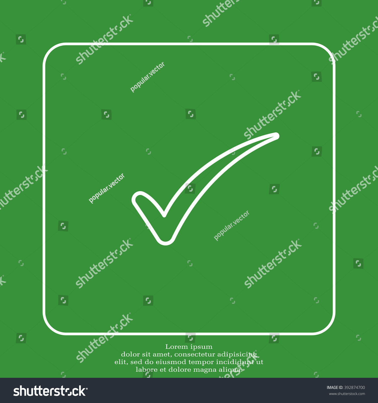 Check Mark Symbolvector Stock Vector (Royalty Free) 392874700 ...