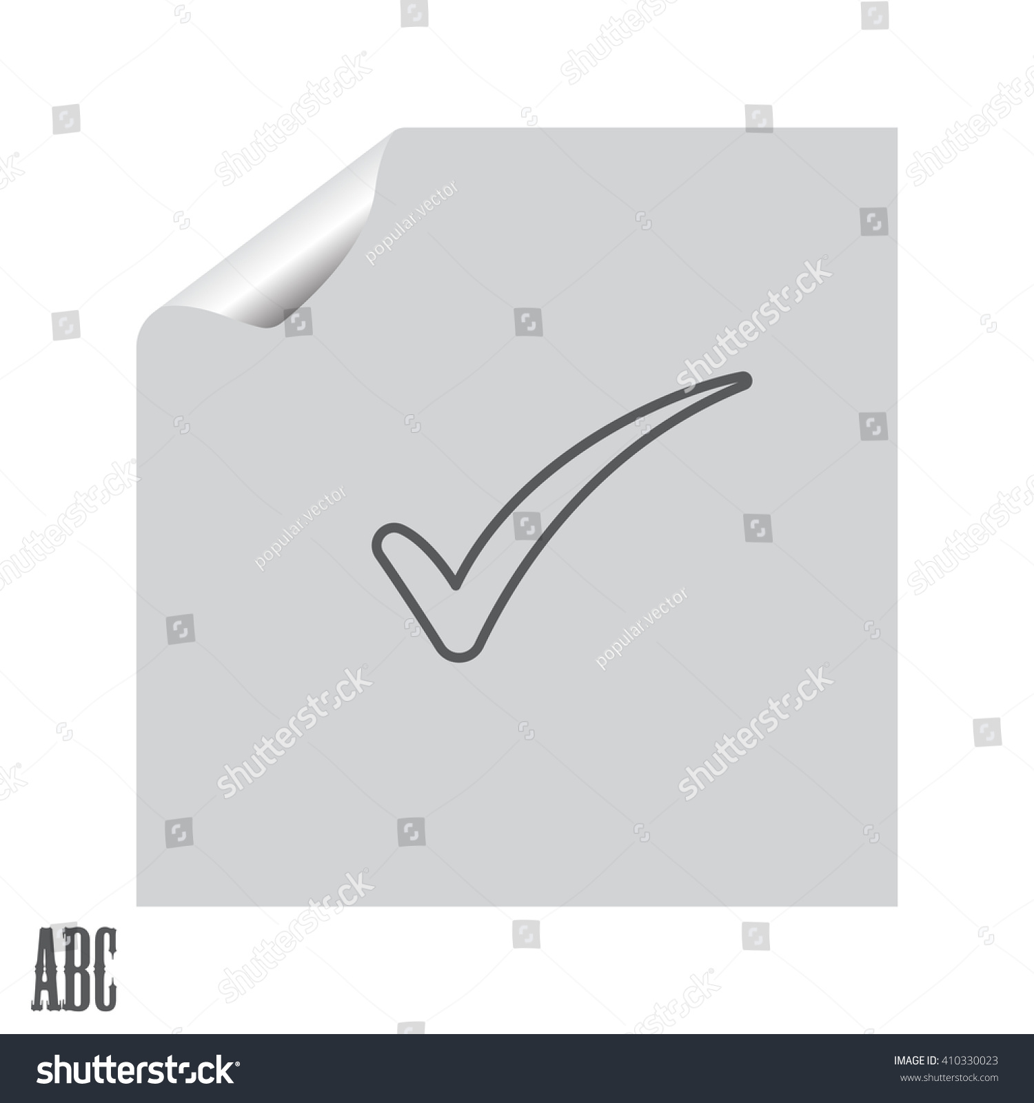 Check Mark Symbolvector Stock Vector (Royalty Free) 410330023 ...