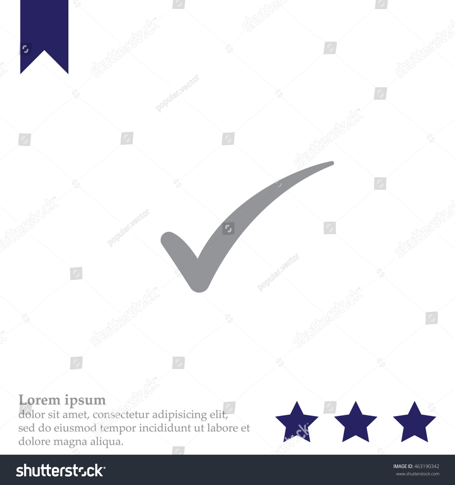 Check Mark Symbol Vector Stock Vector (Royalty Free) 463190342 ...