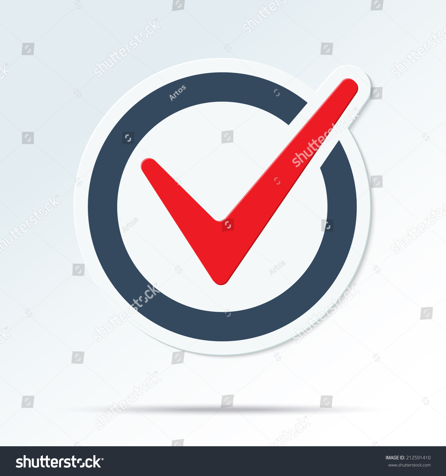 Vektor Stok Check Mark Symbol Vector Tick Icon (Tanpa Royalti ...