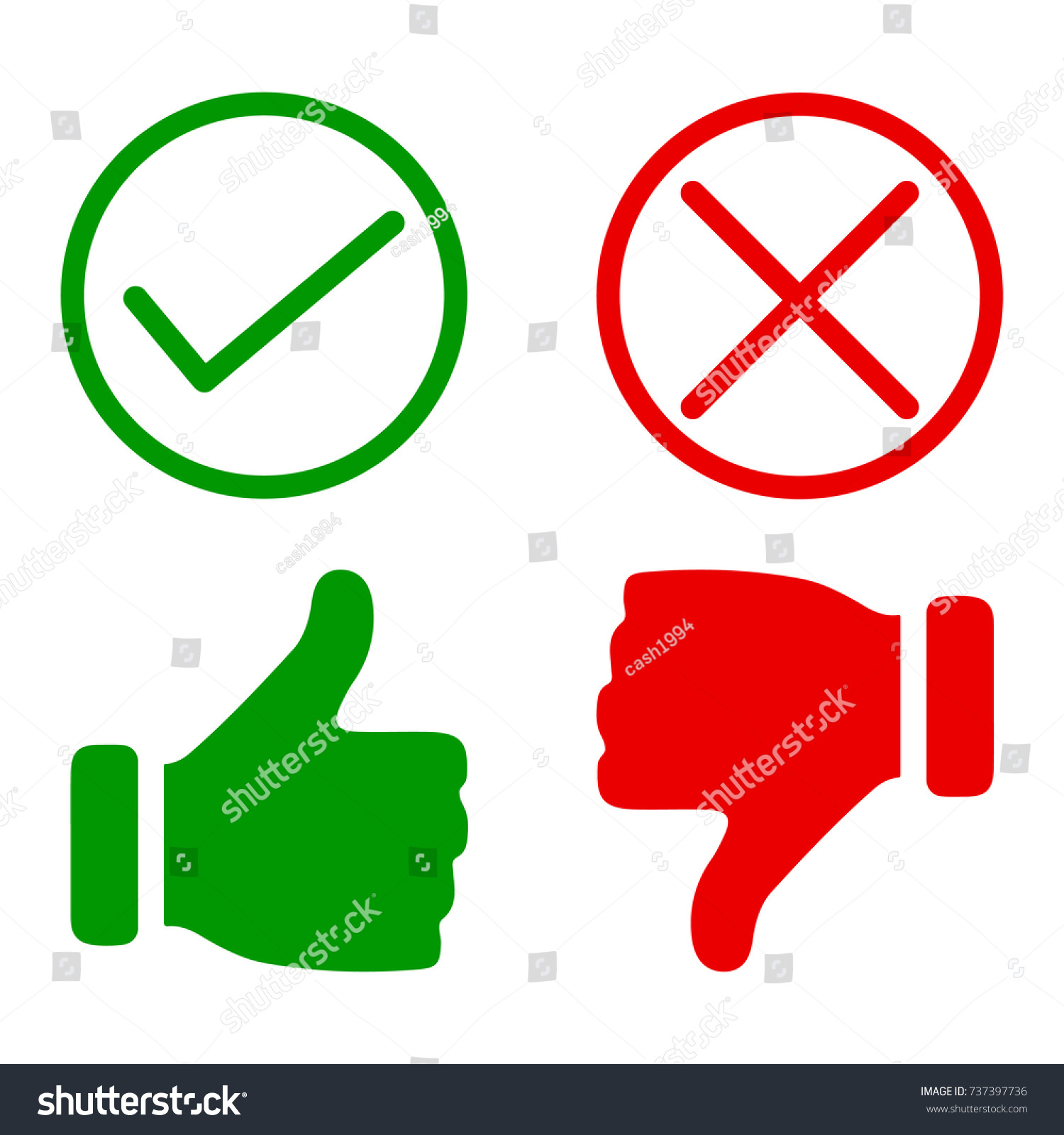 Check Mark Thumb Sign Stock Vector (Royalty Free) 737397736 | Shutterstock