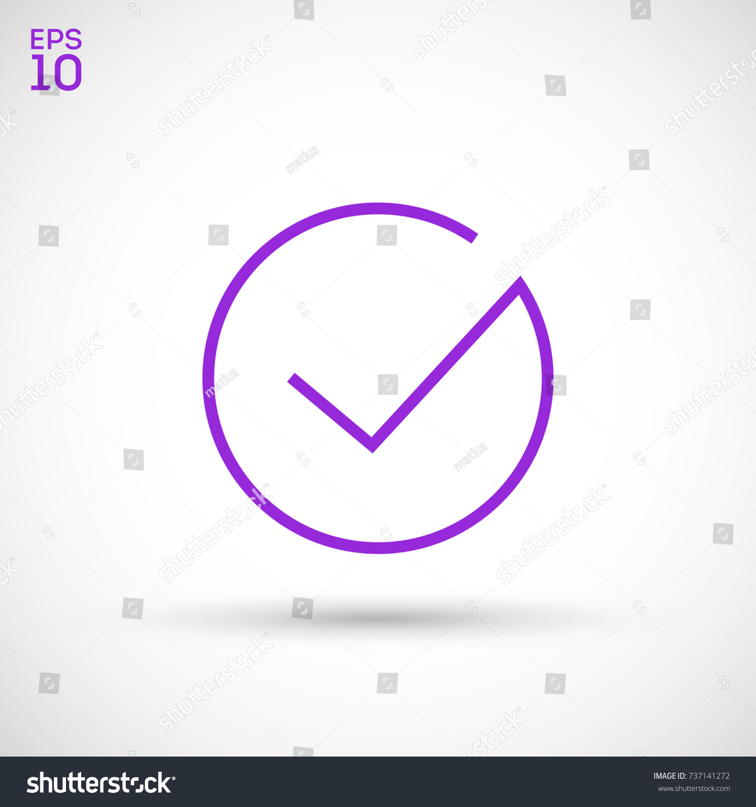 Check Mark Tick Confirm Line Vector Stock Vector (Royalty Free ...
