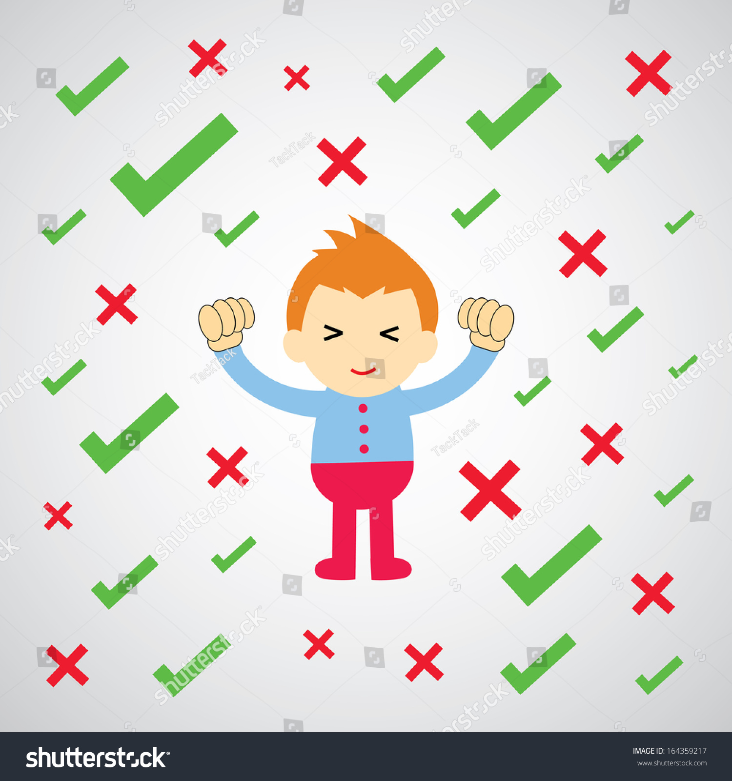 Check Mark Vector Cartoon Style Use Stock Vector (Royalty Free ...