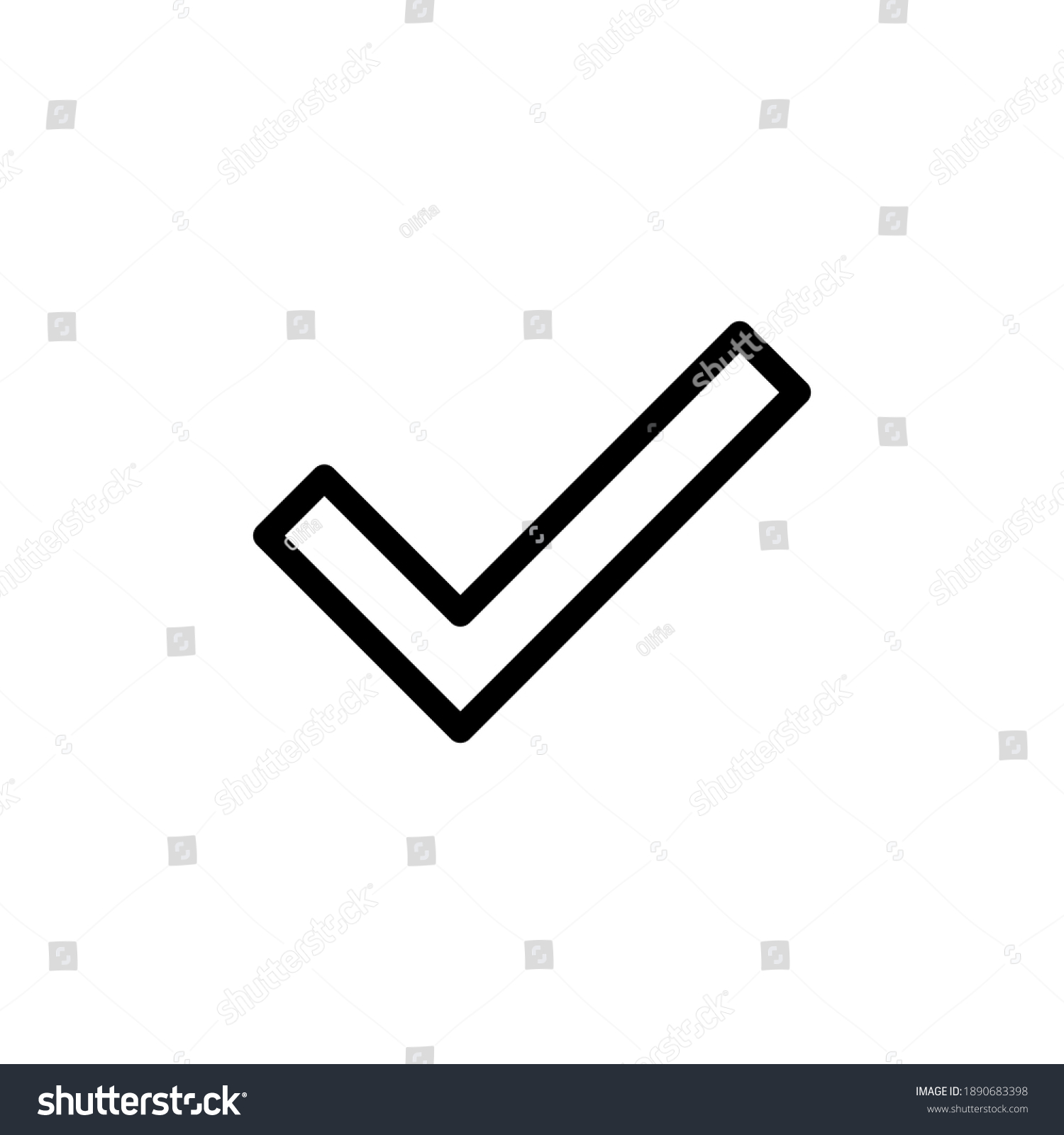 Check Mark Vector Check Mark Icon: เวกเตอร์สต็อก (ปลอดค่าลิขสิทธิ์ ...