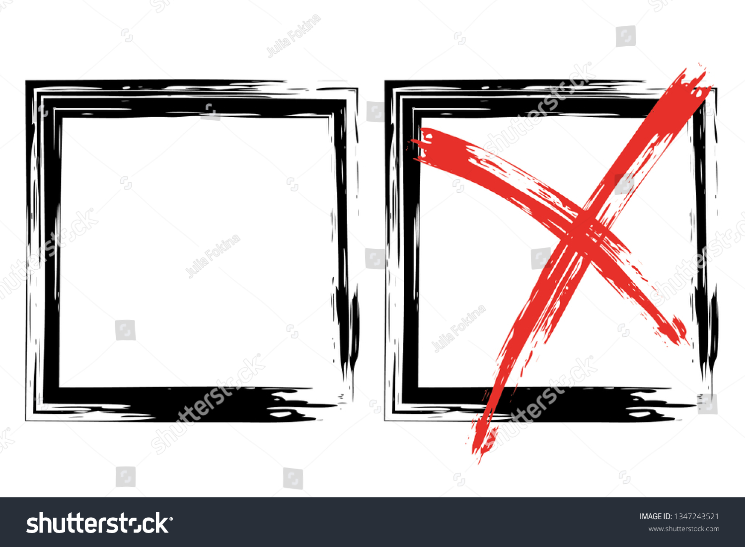 Check Mark Vector Grunge Brush Stroke Stock Vector (Royalty Free ...