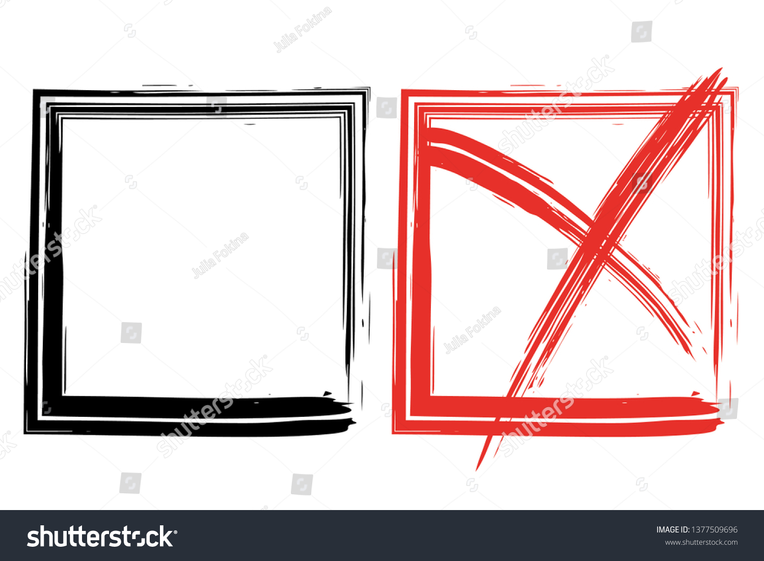 Check Mark Vector Grunge Brush Stroke Stock Vector (Royalty Free ...