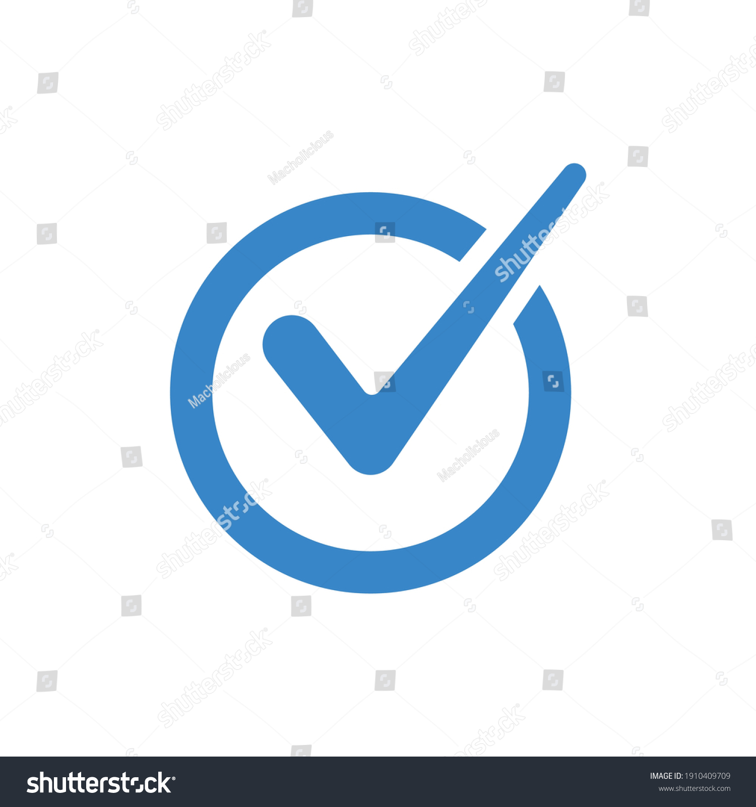 Check Mark Vector Icon Sign Your Stock Vector (Royalty Free) 1910409709 ...