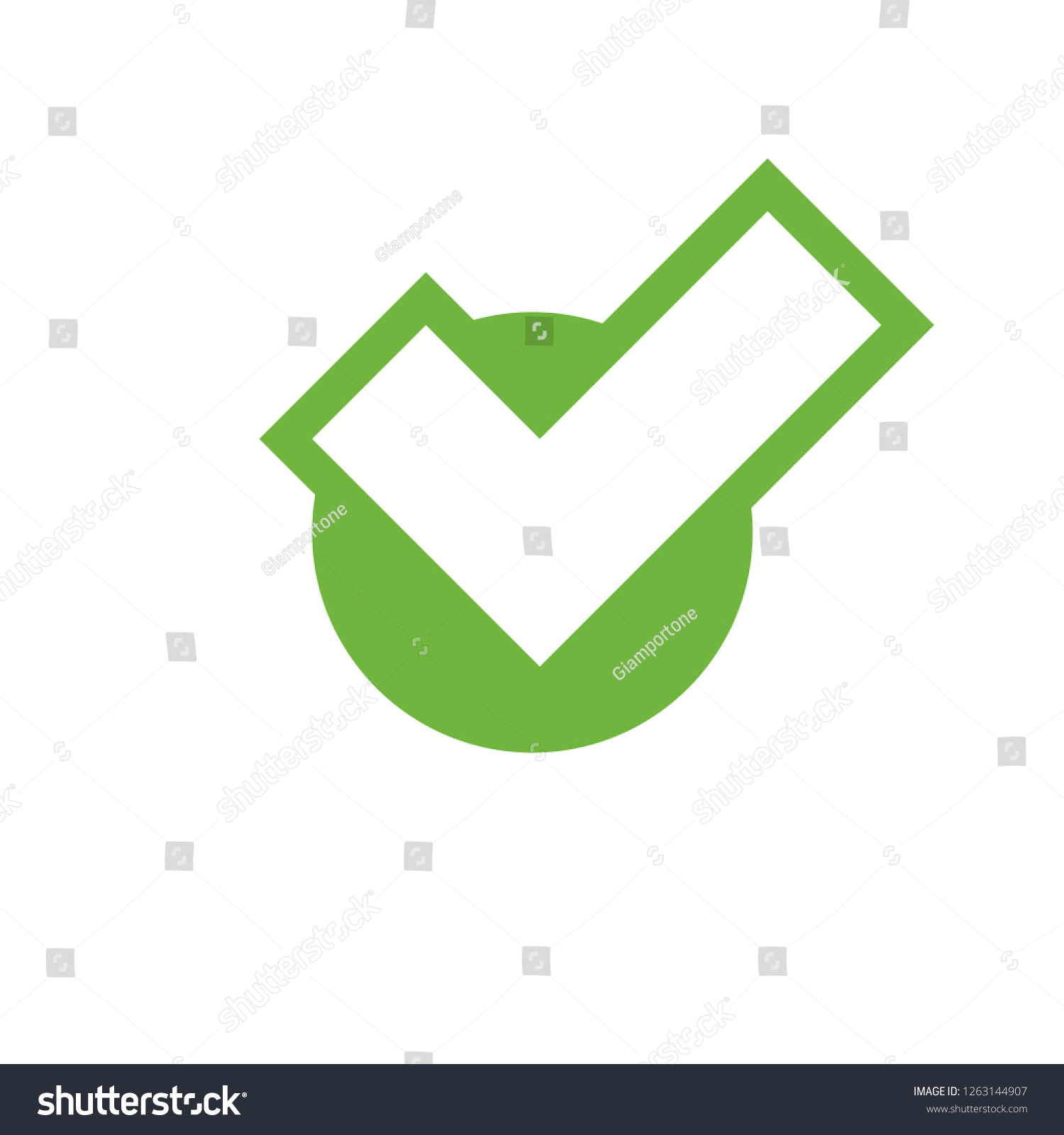 Check Mark Vector Icon Approved Ok Stock Vector (Royalty Free ...
