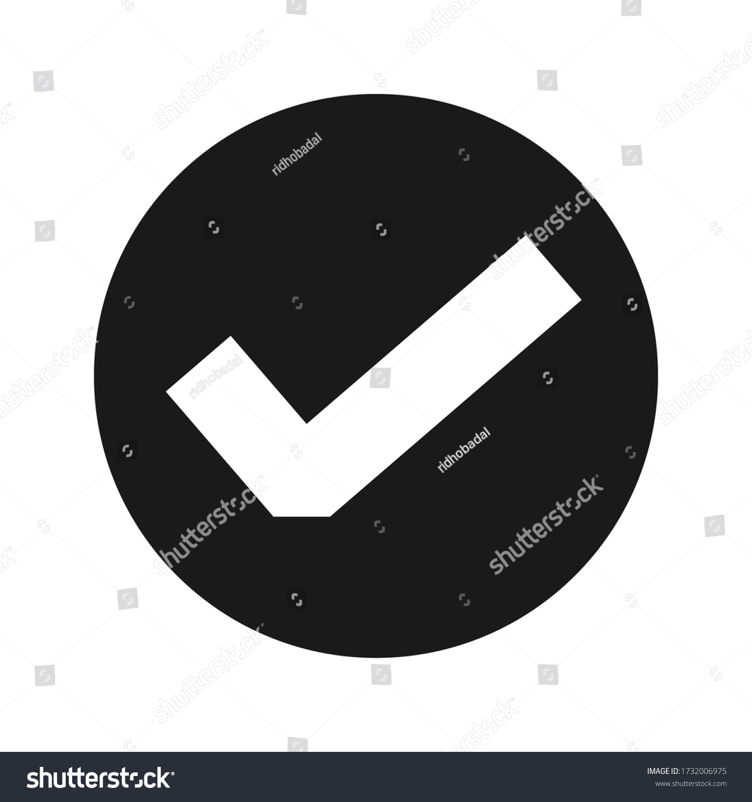 Check Mark Vector Icon Checkmark Right Stock Vector (Royalty Free ...