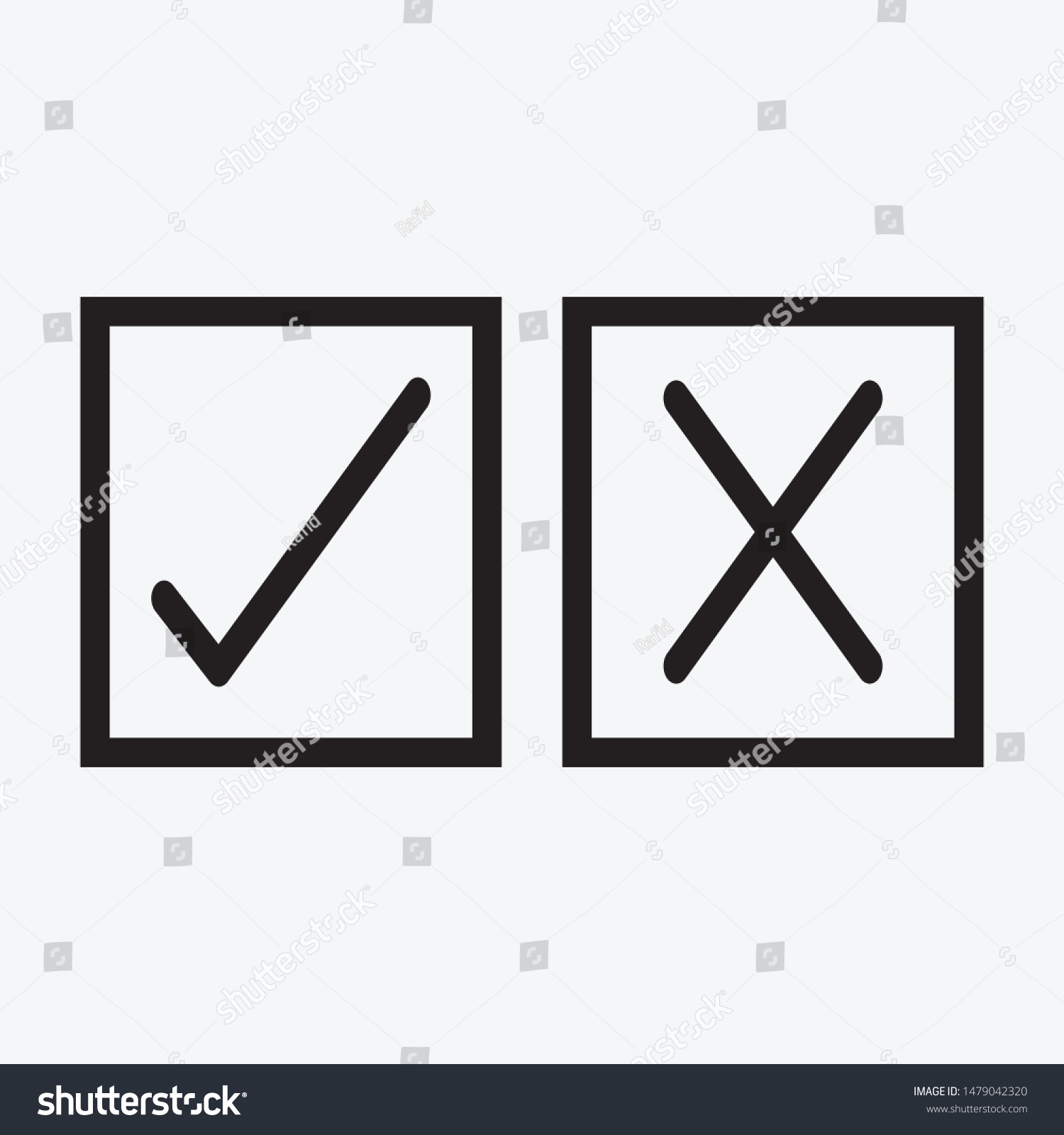 Check Mark Wrong Mark Icons Eps Stock Vector (Royalty Free) 1479042320 ...