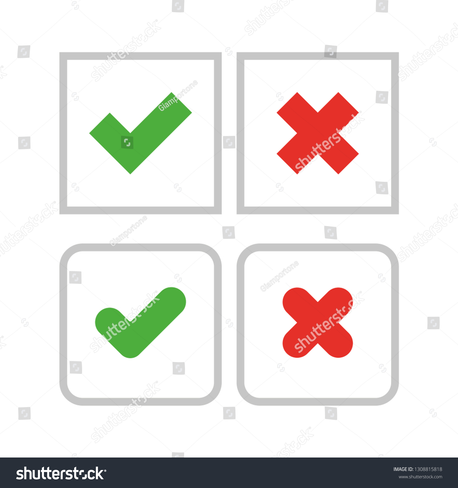 Check Marks Vector Icons: vector de stock (libre de regalías ...