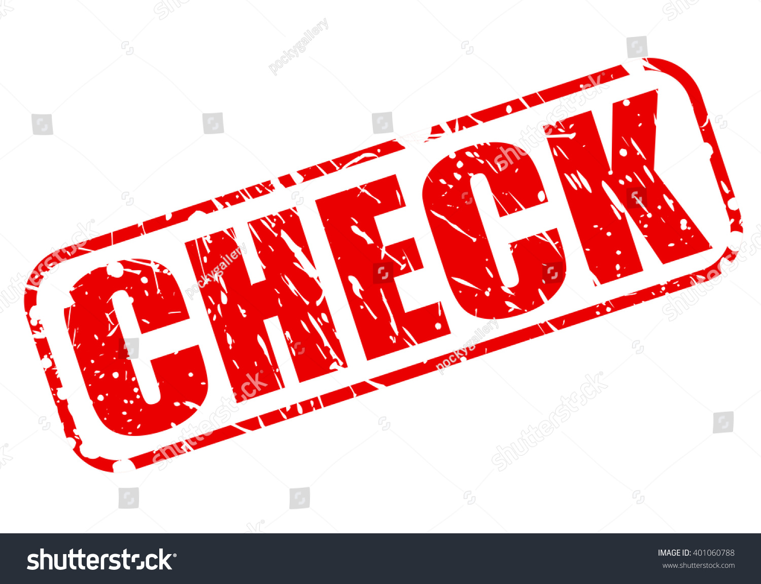 Check Red Stamp Text On White Stock Vector (Royalty Free) 401060788 ...