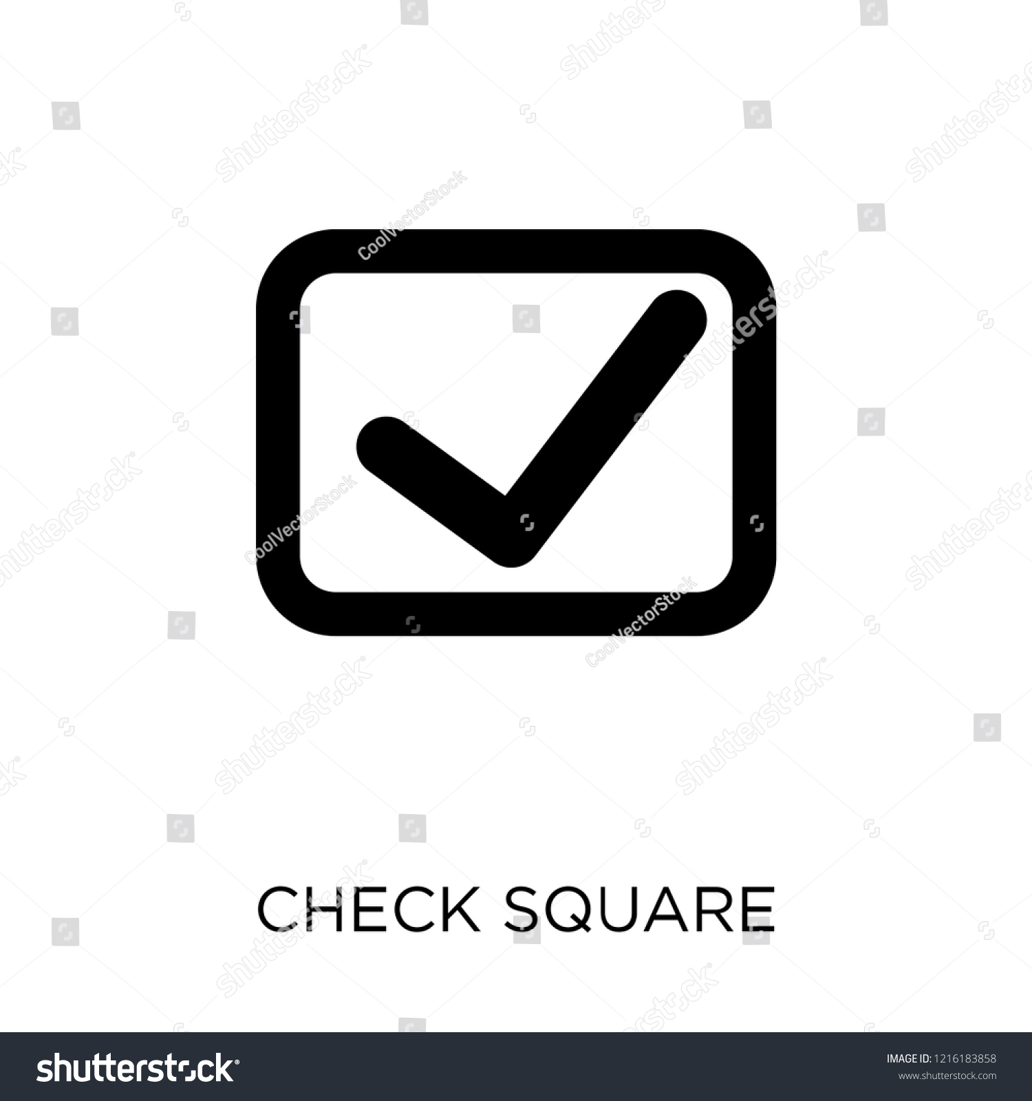 Check Square Icon Check Square Symbol Stock Vector (Royalty Free ...