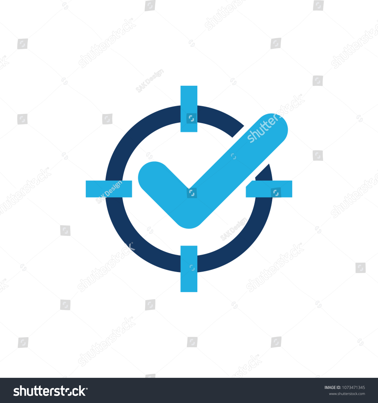 Check Target Logo Icon Design Stock Vector (Royalty Free) 1073471345 ...
