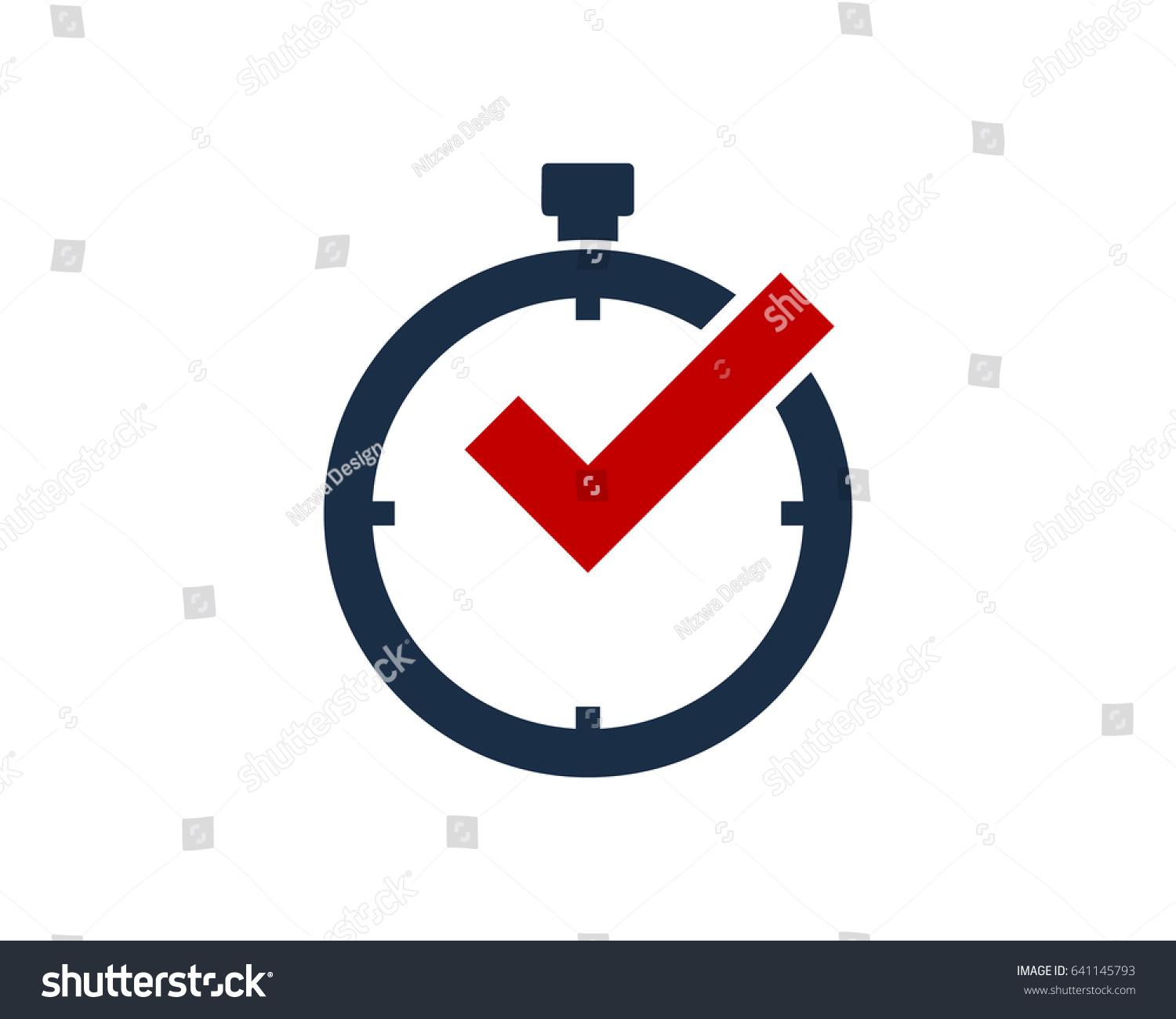 Check Time Icon Logo Design Element Stock Vector (Royalty Free) 641145793