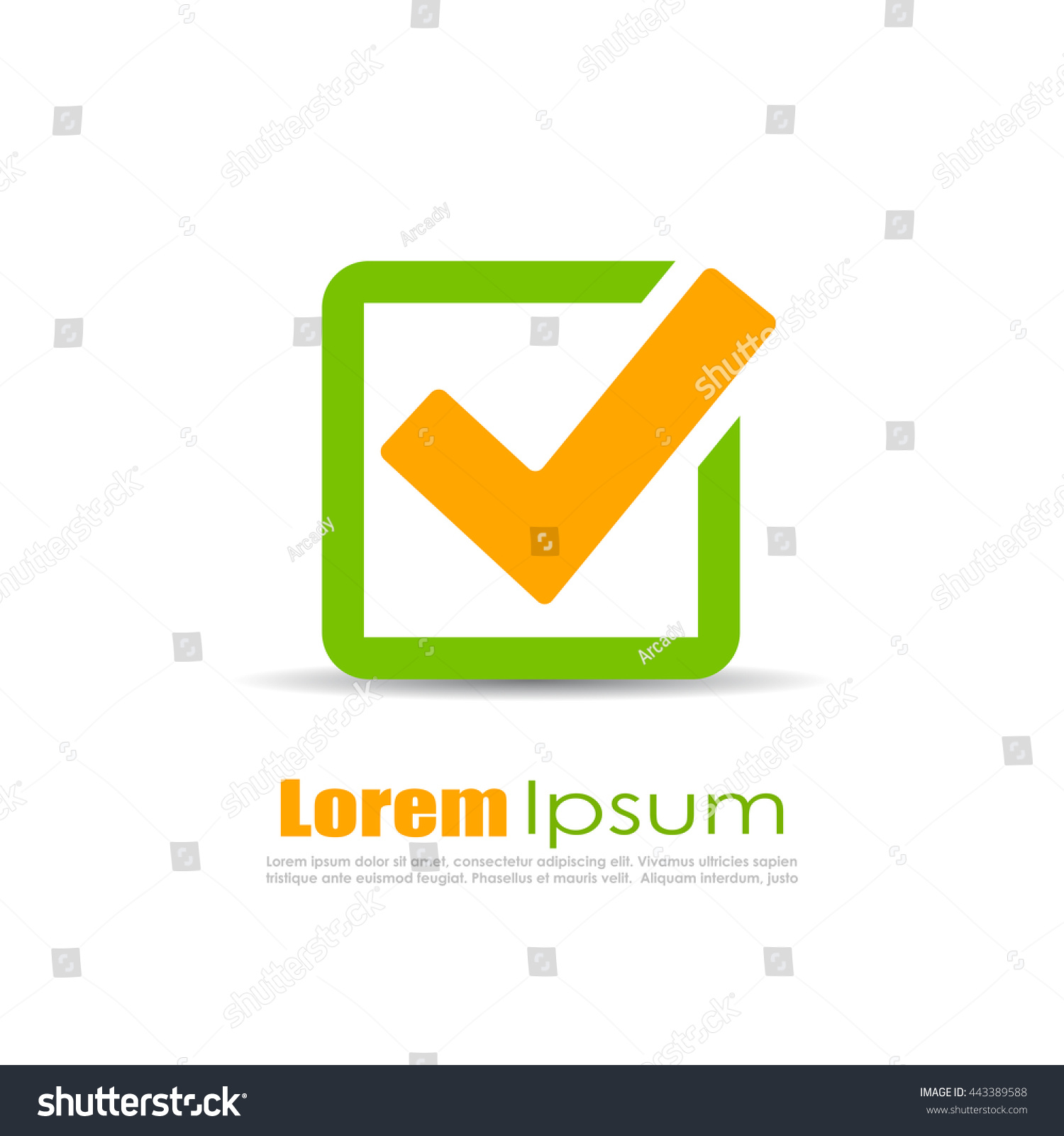 Checkbox Logo Vector Illustration Isolated On: เวกเตอร์สต็อก (ปลอดค่า ...