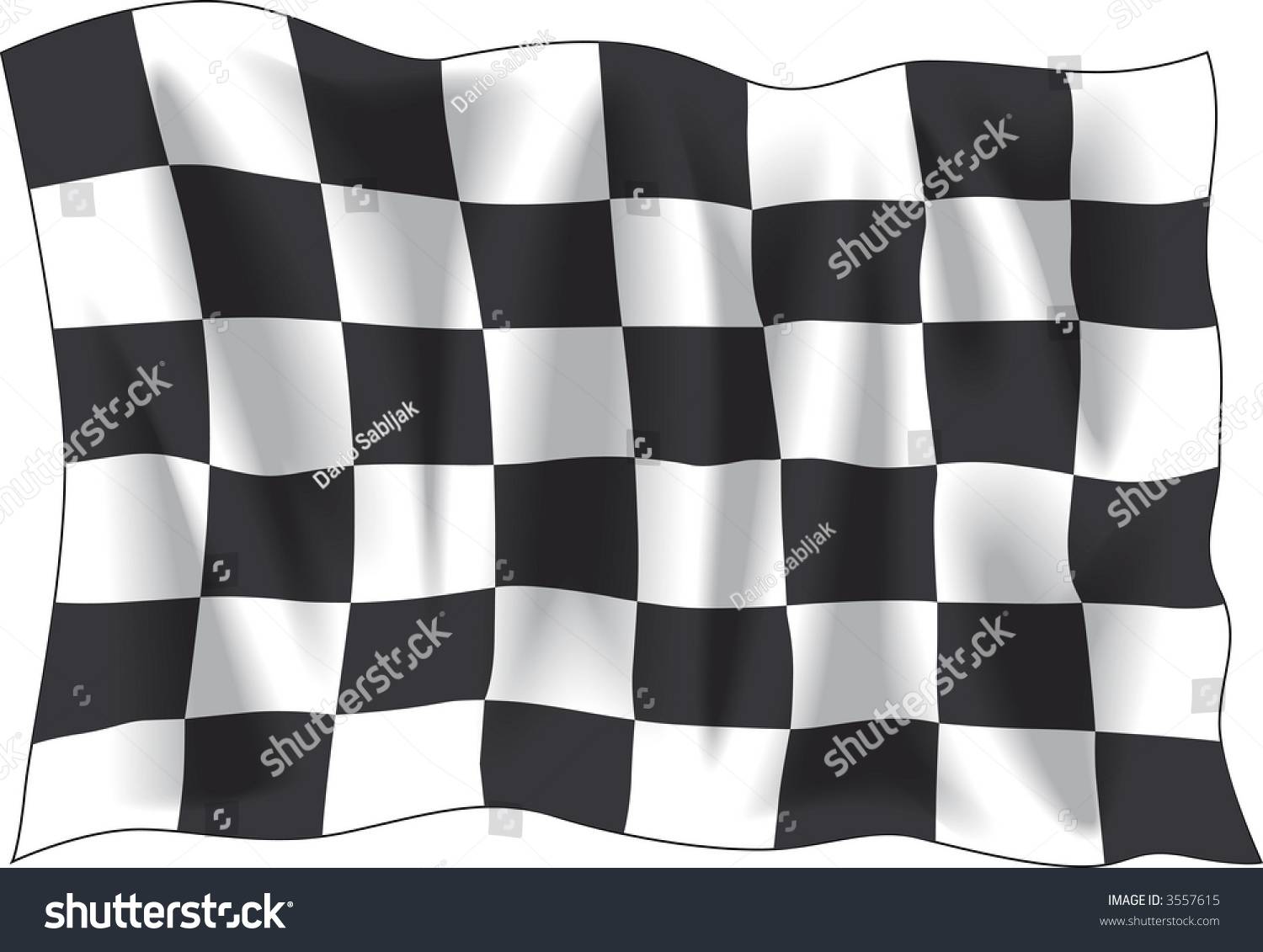Checker Flag Isolated On White Background Stock Vector (Royalty Free ...