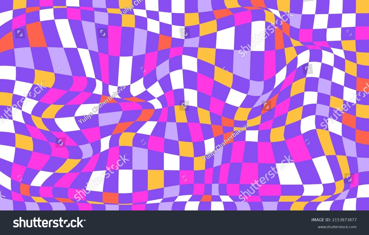 Checkered Background Distorted Squares Abstract Banner Stock Vector ...
