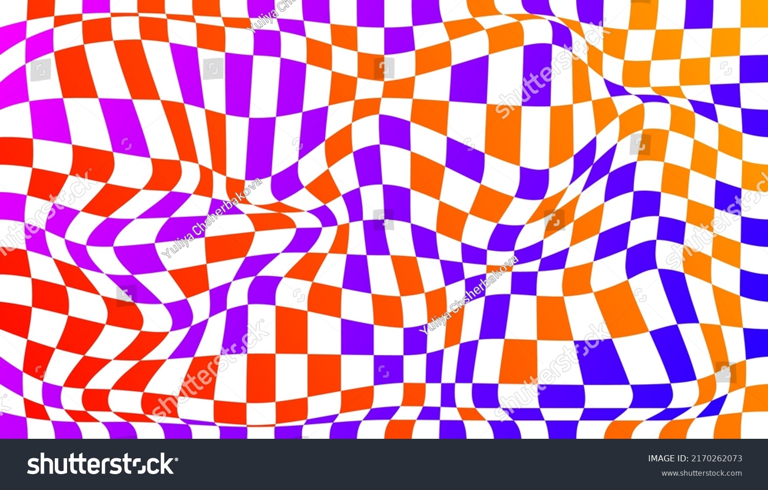 Checkered Background Distorted Squares Abstract Banner Stock Vector ...