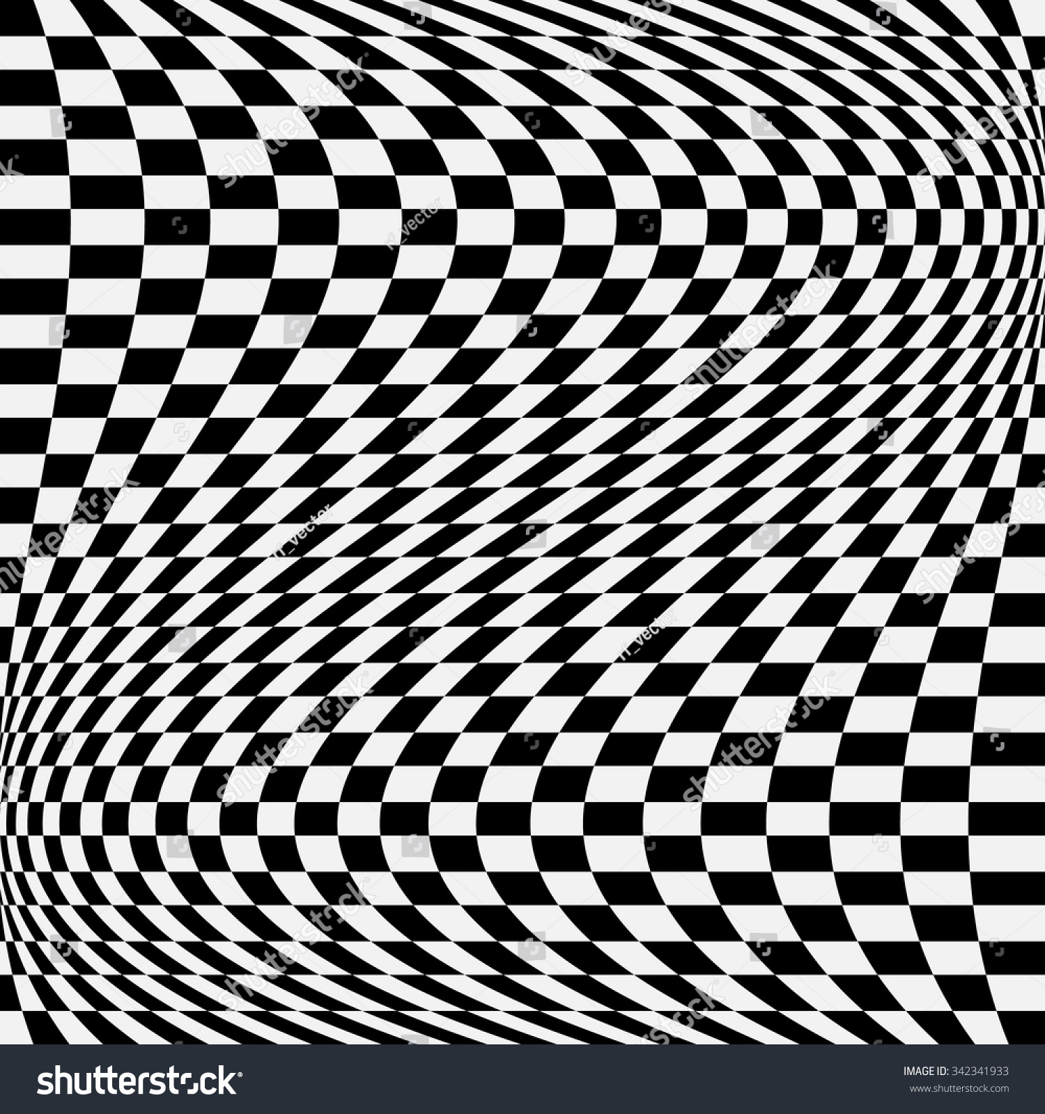 Checkered Chequered Pattern Wavy Distortion Vector Stock Vector (Royalty Free) 342341933 ...